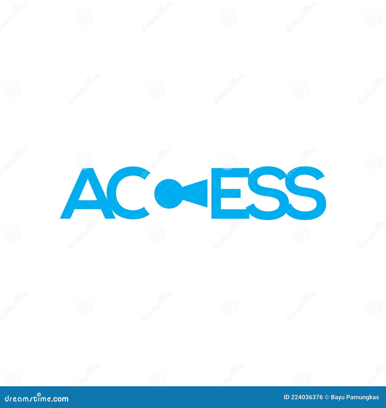 Access Text Logo with Key Vector Template. Key Access Logo Text Element ...