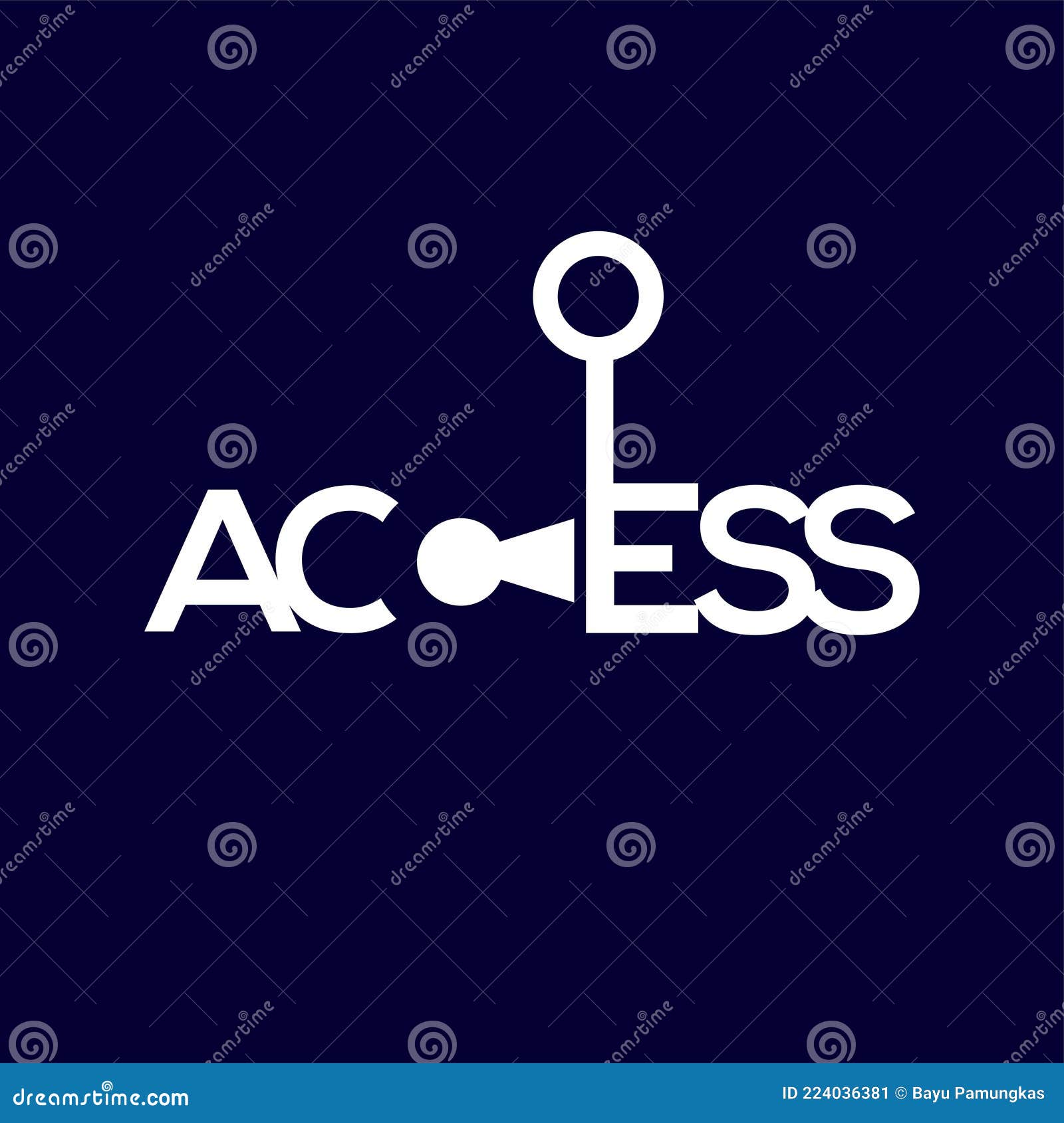 Access Text Logo with Key Vector Template. Key Access Logo Text Element ...