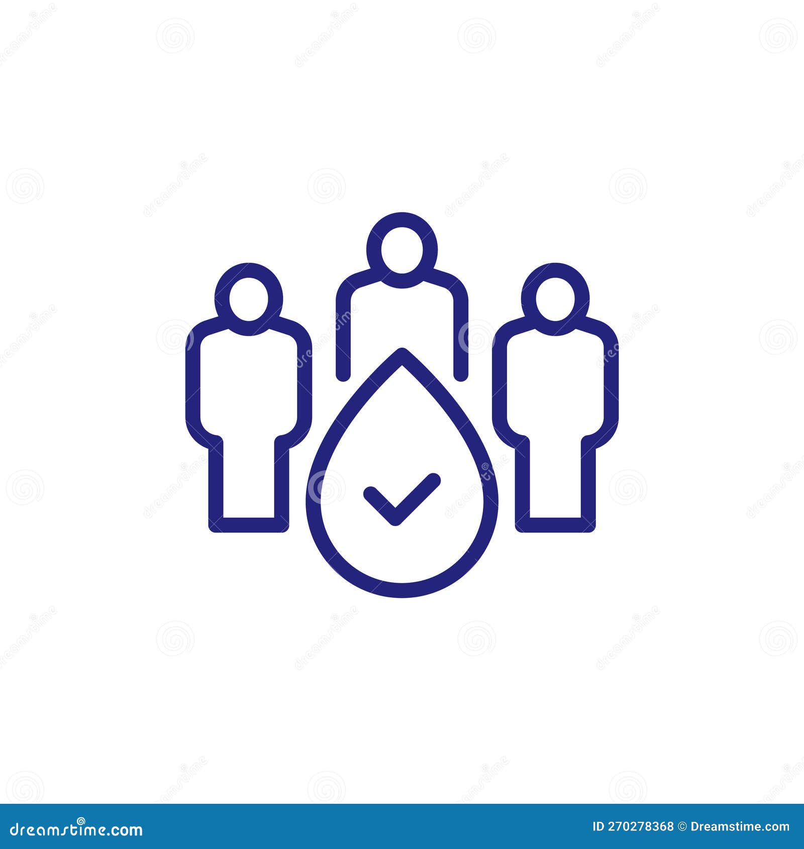 Access To Clean Water Line Icon Stock Vector - Illustration of check ...