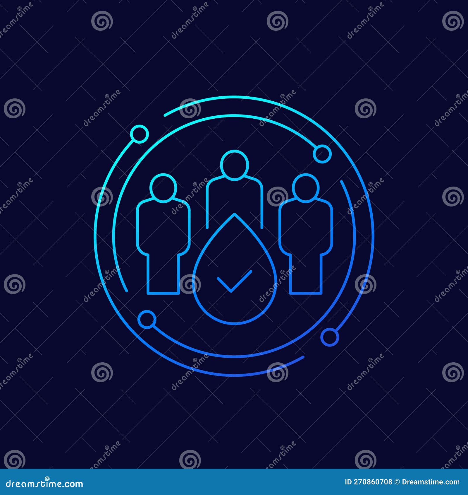 Access To Clean Water Line Icon, Vector Stock Vector - Illustration of ...
