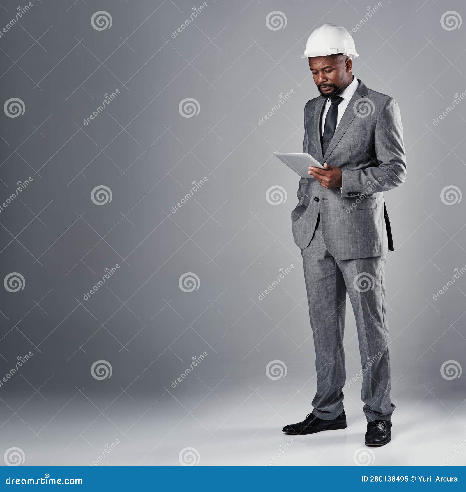 Access To His Building Plans Anytime, Anywhere. a Well-dressed Civil ...