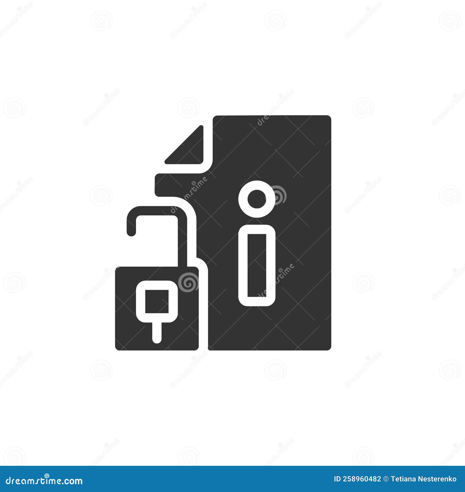 Access To Information Black Glyph Icon Stock Vector - Illustration of ...
