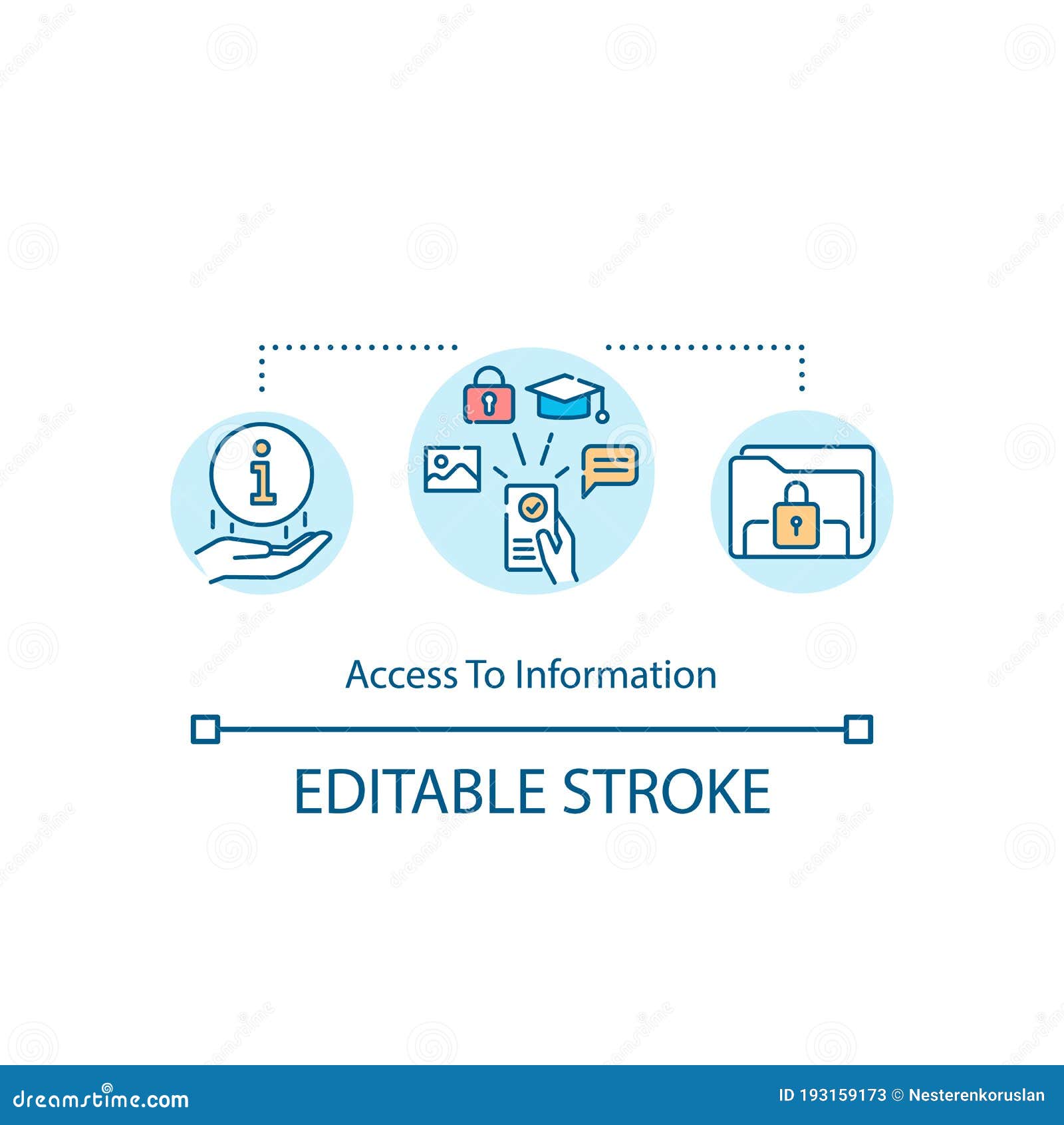Access To Information Concept Icon Stock Vector - Illustration of ...