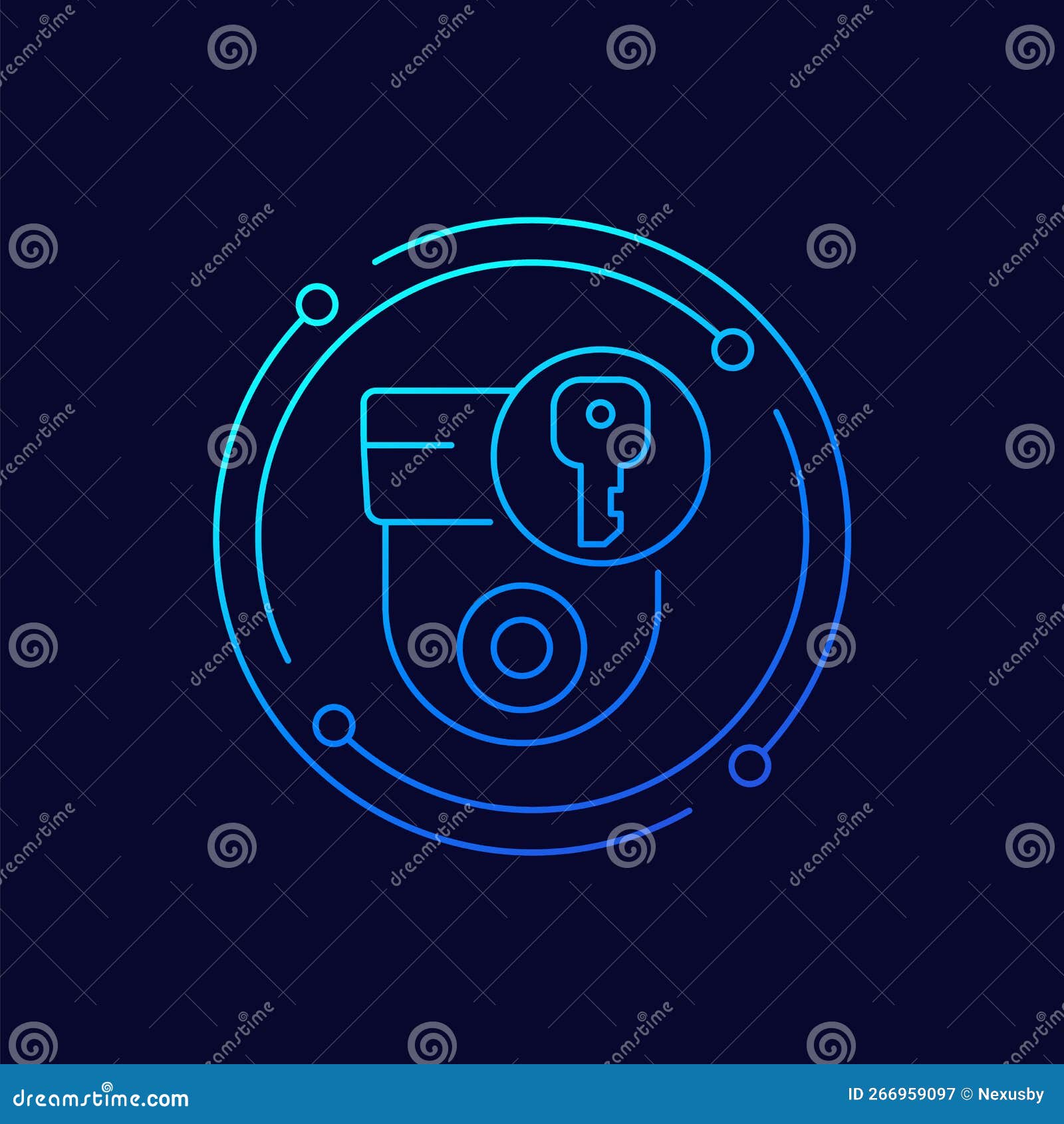 Access To Ip Camera, Cctv Line Icon Stock Vector - Illustration of ...