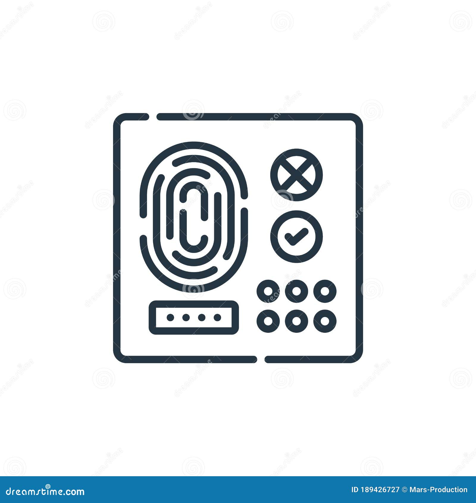 Access Vector Icon Isolated on White Background. Outline, Thin Line ...