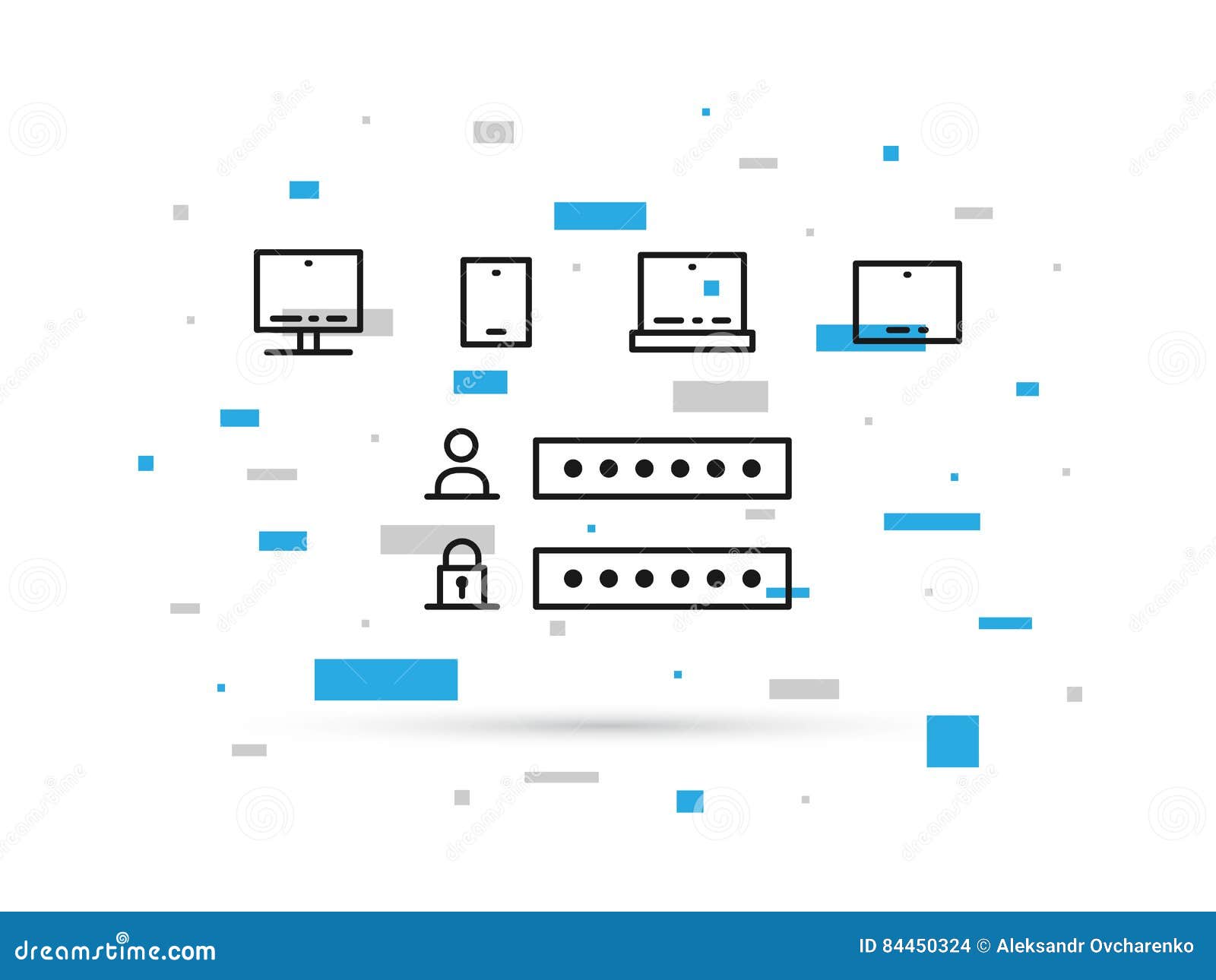 Access Window for Digital Devices Vector Illustration Stock Vector ...