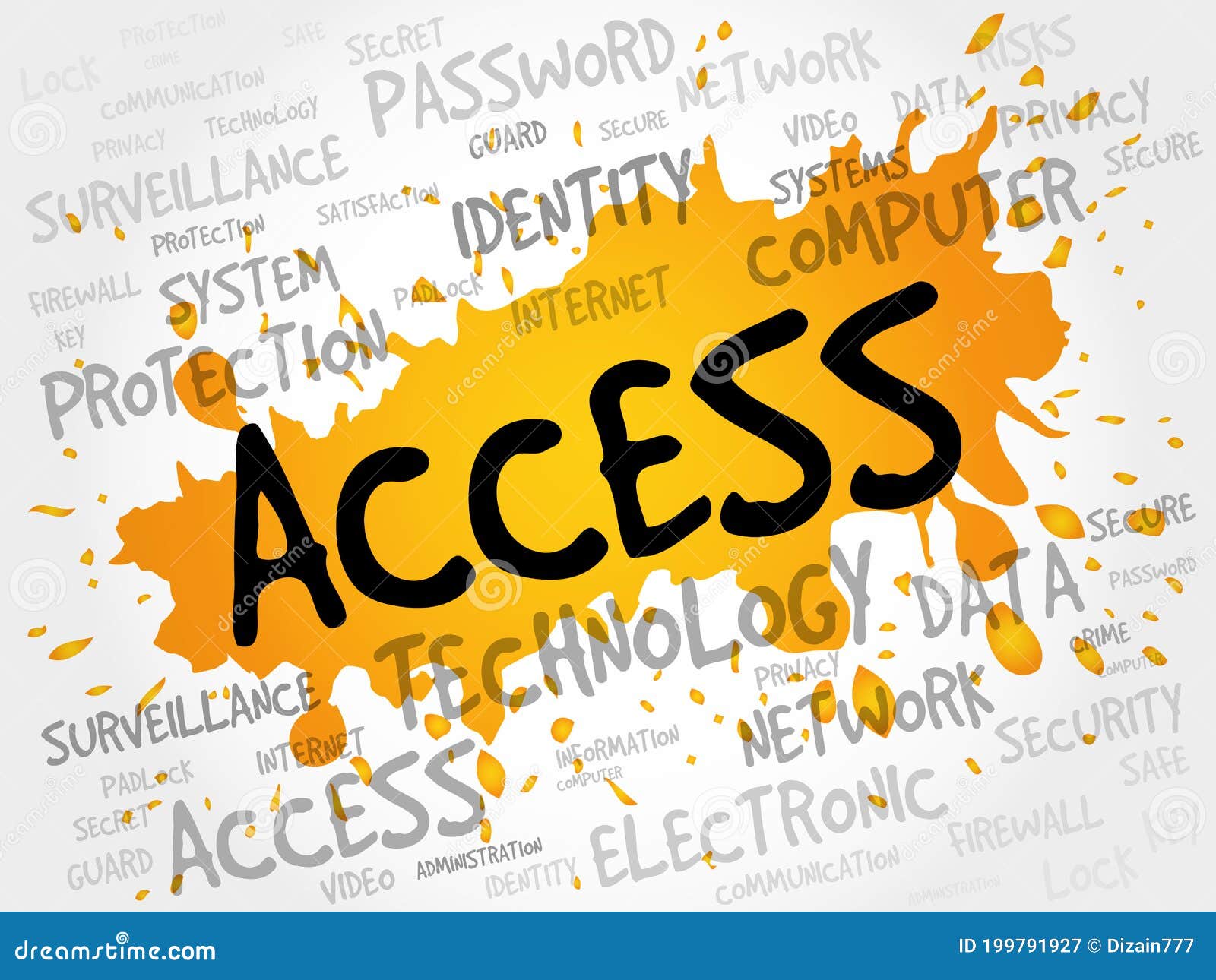 ACCESS word cloud stock illustration. Illustration of denied - 199791927