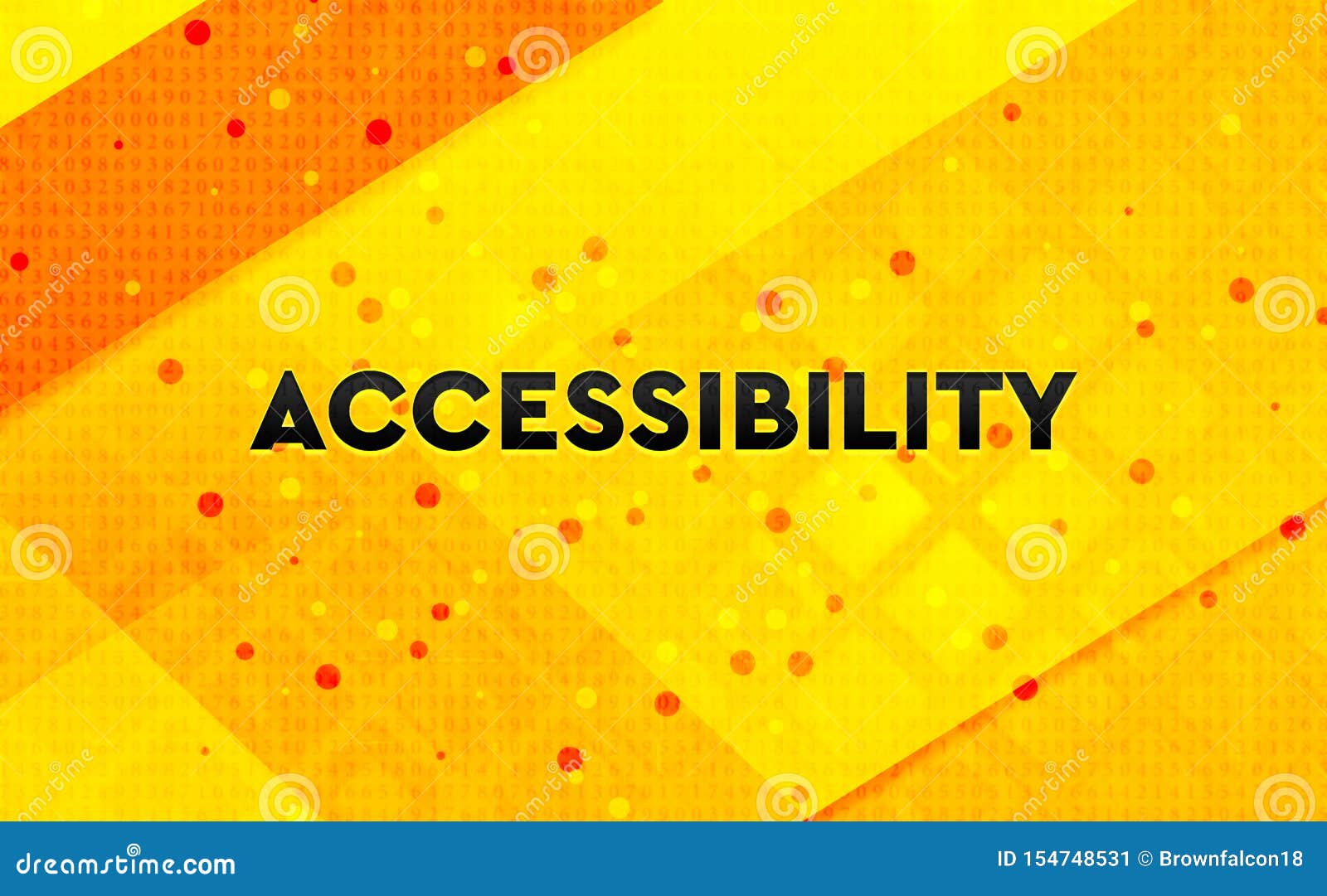 Accessibility Abstract Digital Banner Yellow Background Stock ...