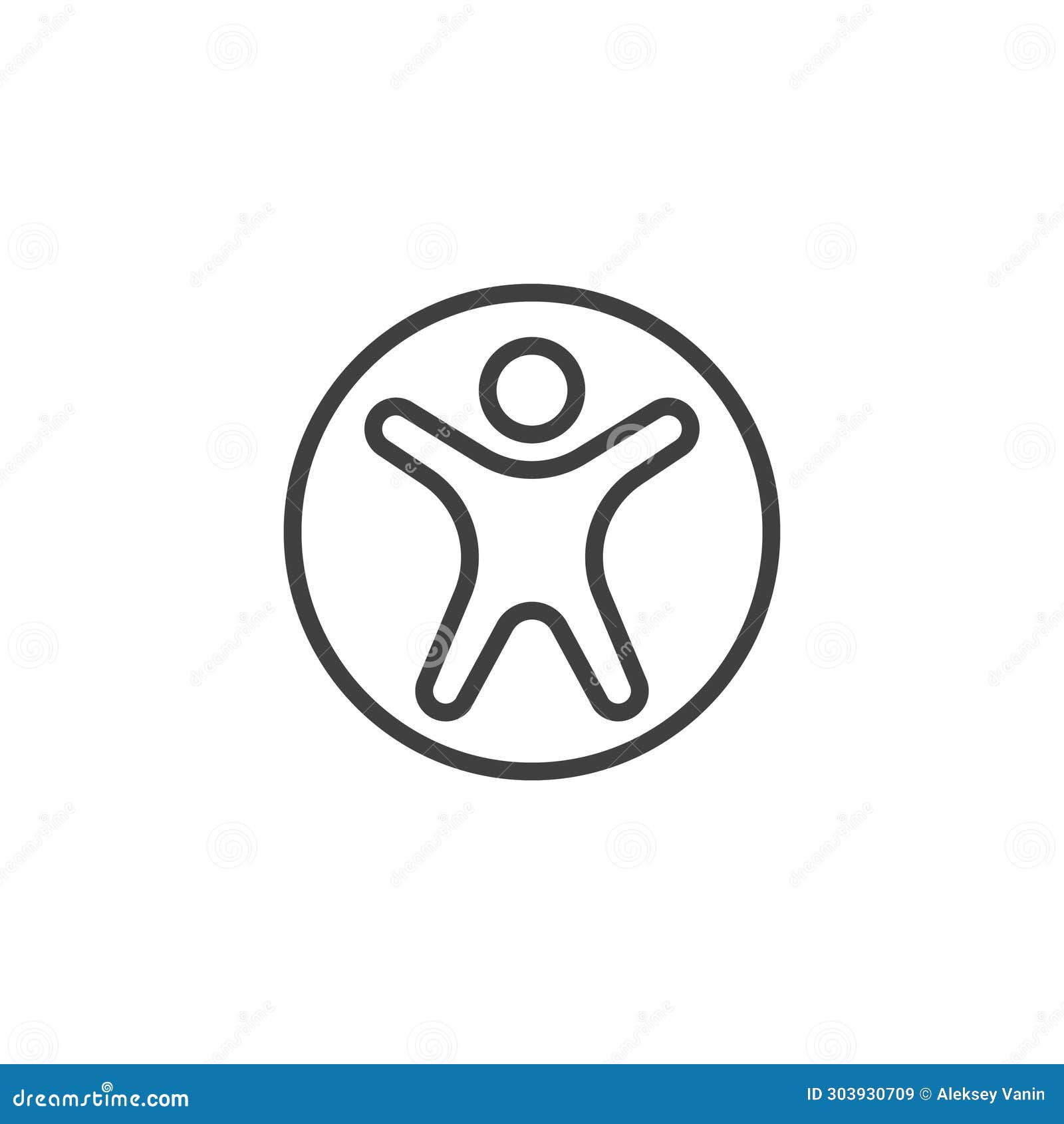 Accessibility Button Line Icon Stock Illustration - Illustration of ...