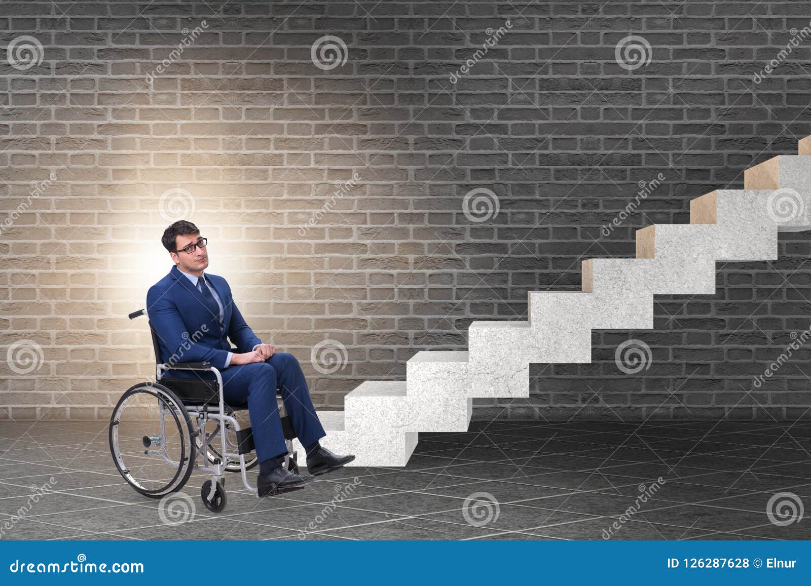 The Accessibility Concepth with Wheelchair for Disabled Stock Photo ...