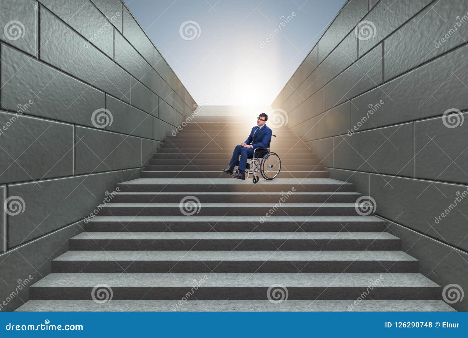 The Accessibility Concepth with Wheelchair for Disabled Stock Photo ...