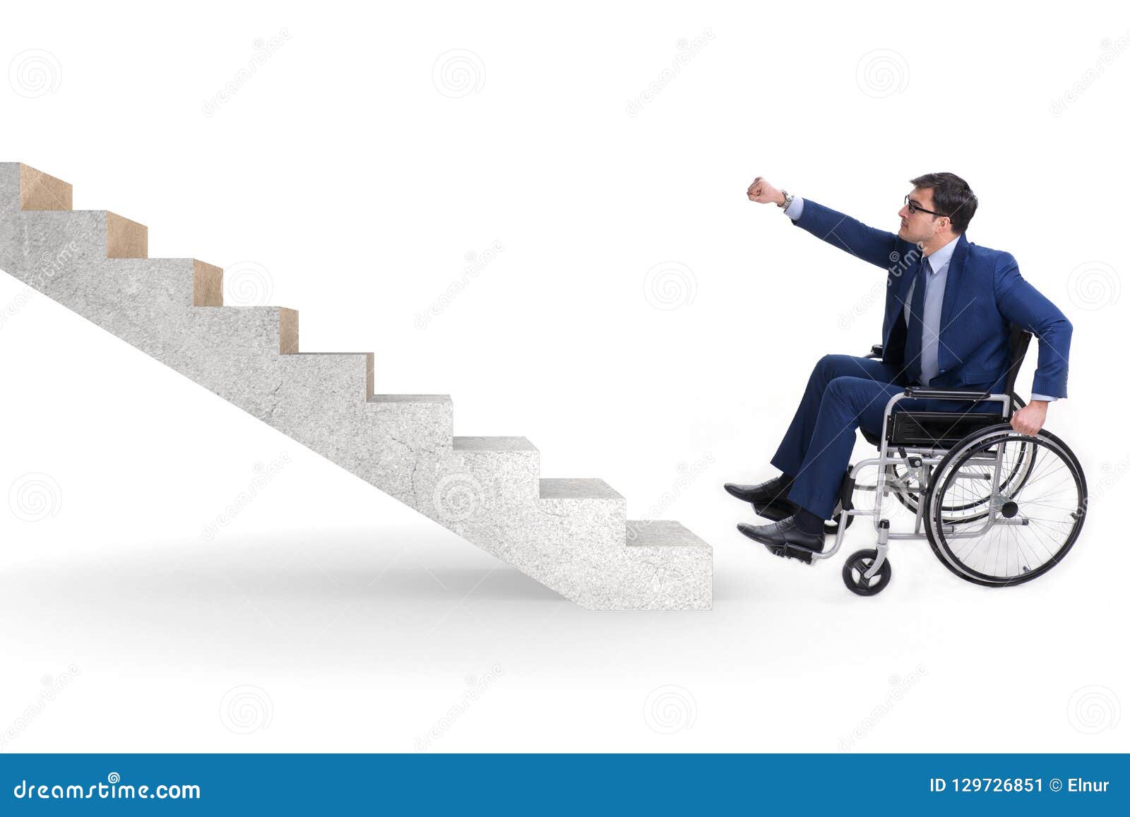 The Accessibility Concepth with Wheelchair for Disabled Stock Image ...
