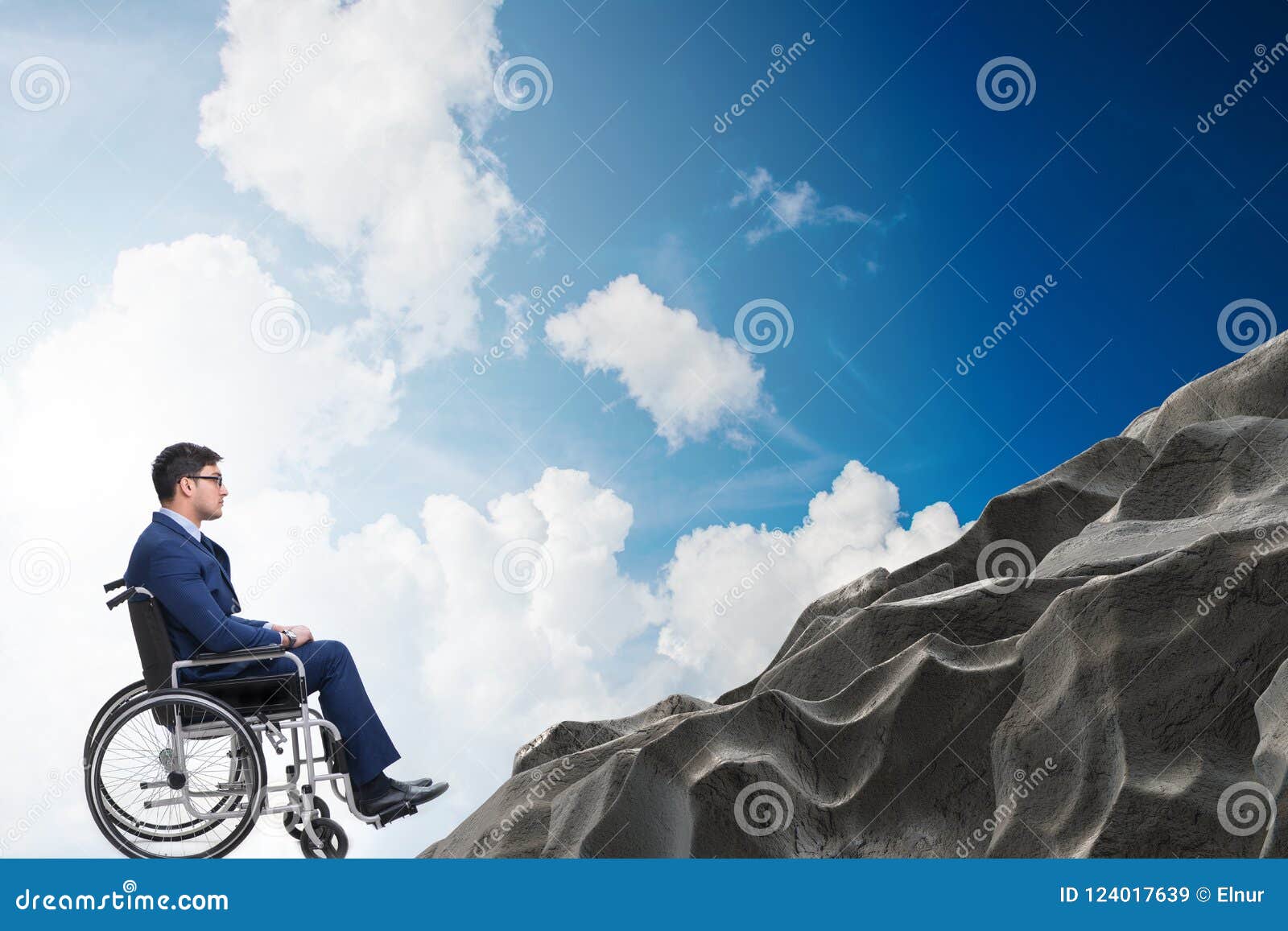 The Accessibility Concepth with Wheelchair for Disabled Stock Image ...