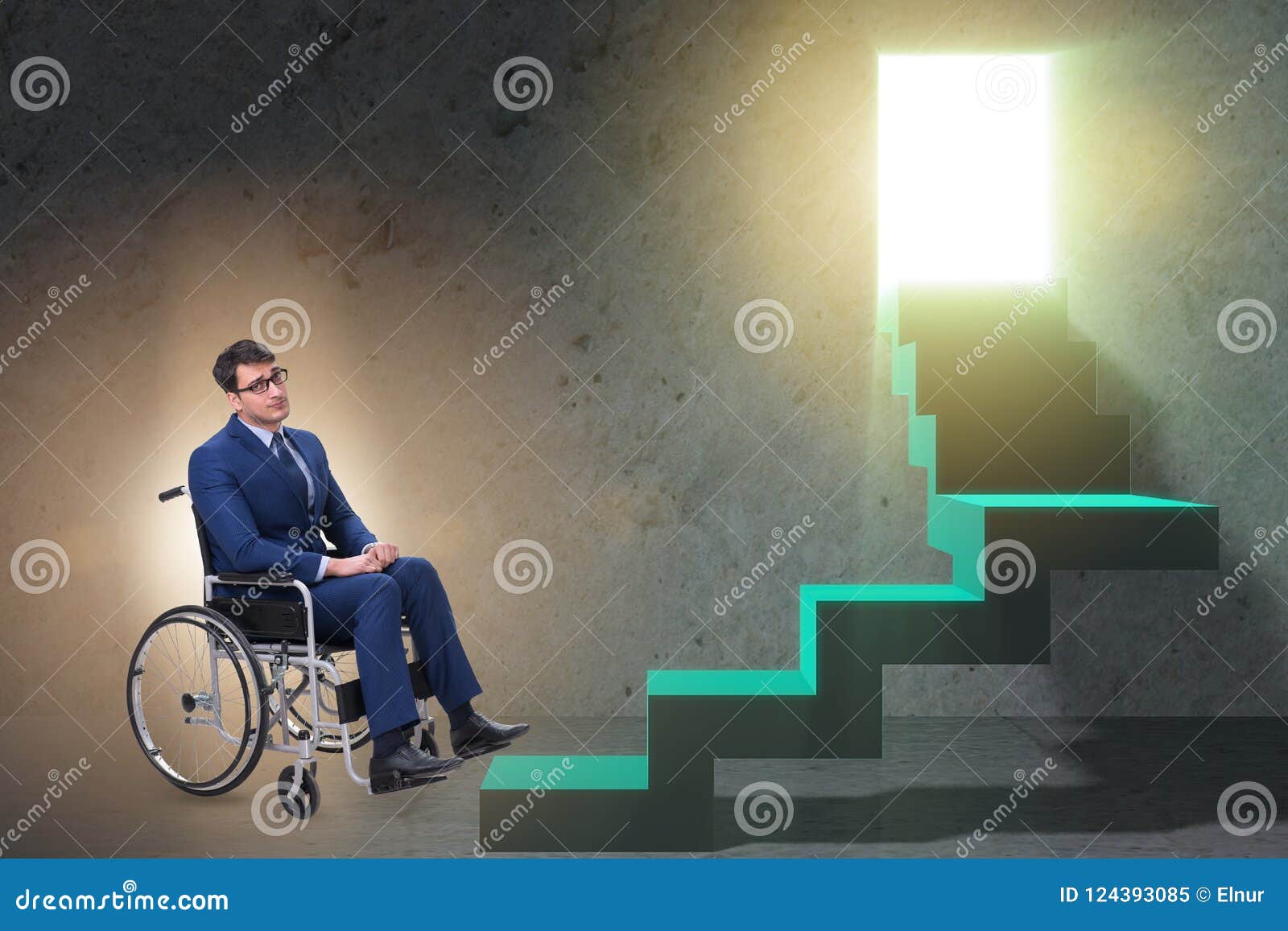 The Accessibility Concepth with Wheelchair for Disabled Stock Image ...