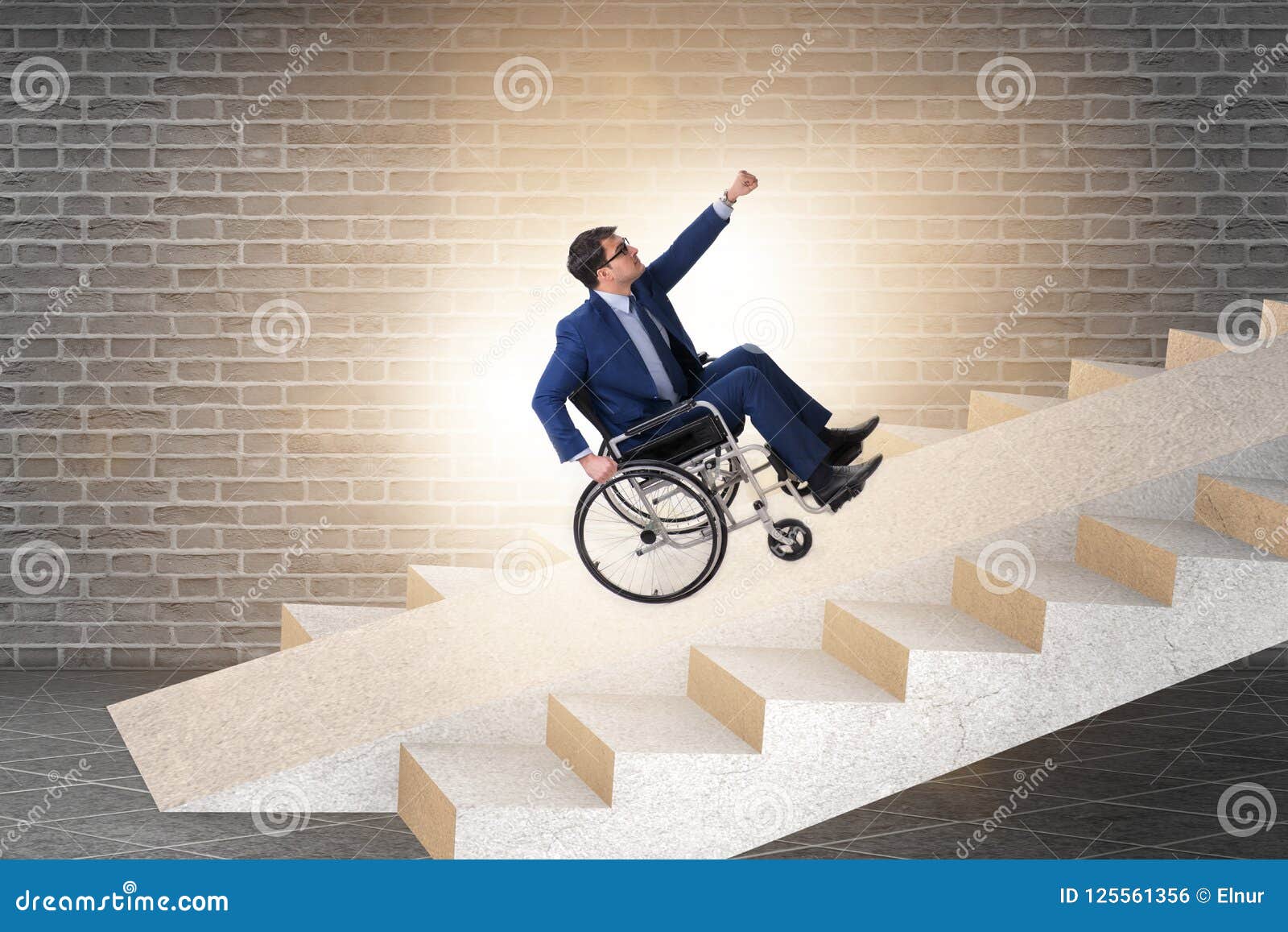 The Accessibility Concepth with Wheelchair for Disabled Stock Photo ...