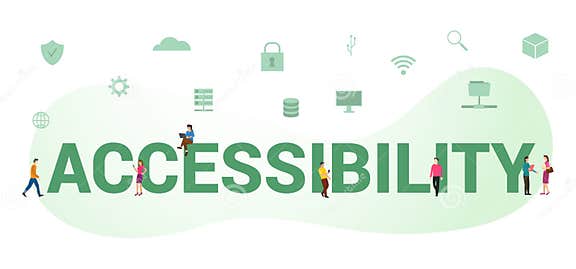 Accessibility Data Document Concept with Big Word or Text and Team ...