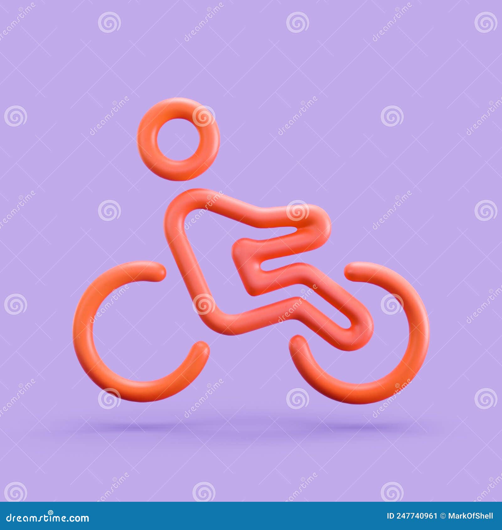 Accessibility Icon, Adaptive Bike 3D Icon. Monochrome Outline Icon, 3d ...
