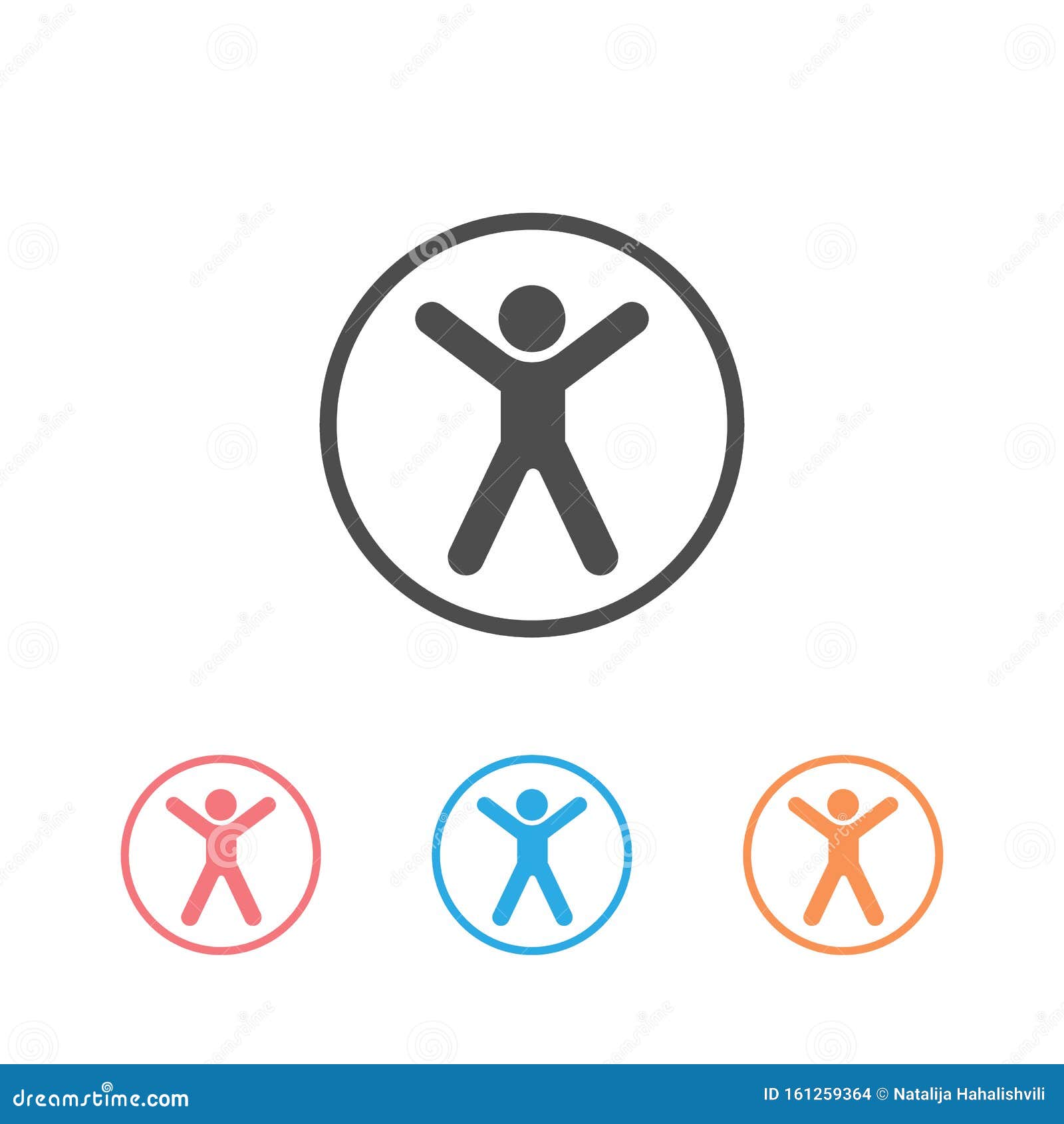 Accessibility Icon Set Universal Access Vector Illustration Flat Style ...