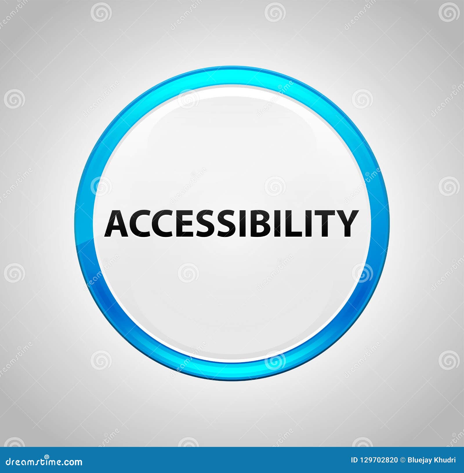 Accessibility Round Blue Push Button Stock Illustration - Illustration ...