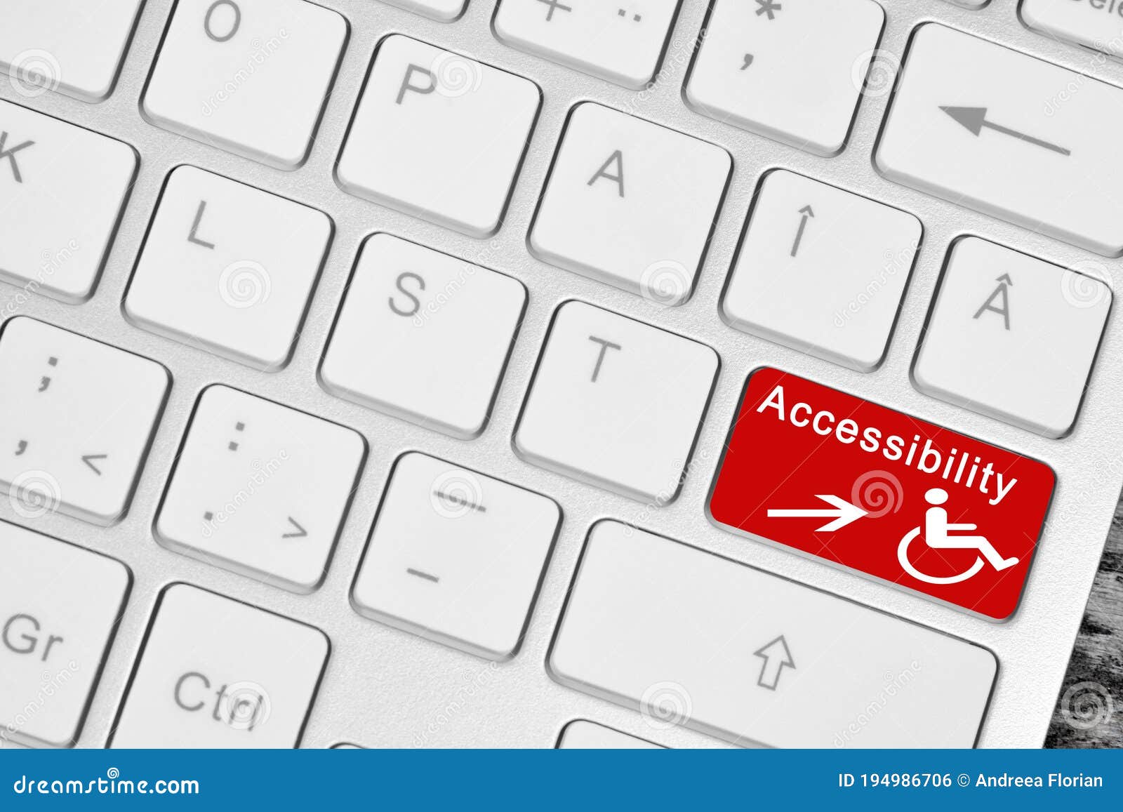 Accessibility Word on Computer Keyboard Stock Illustration ...