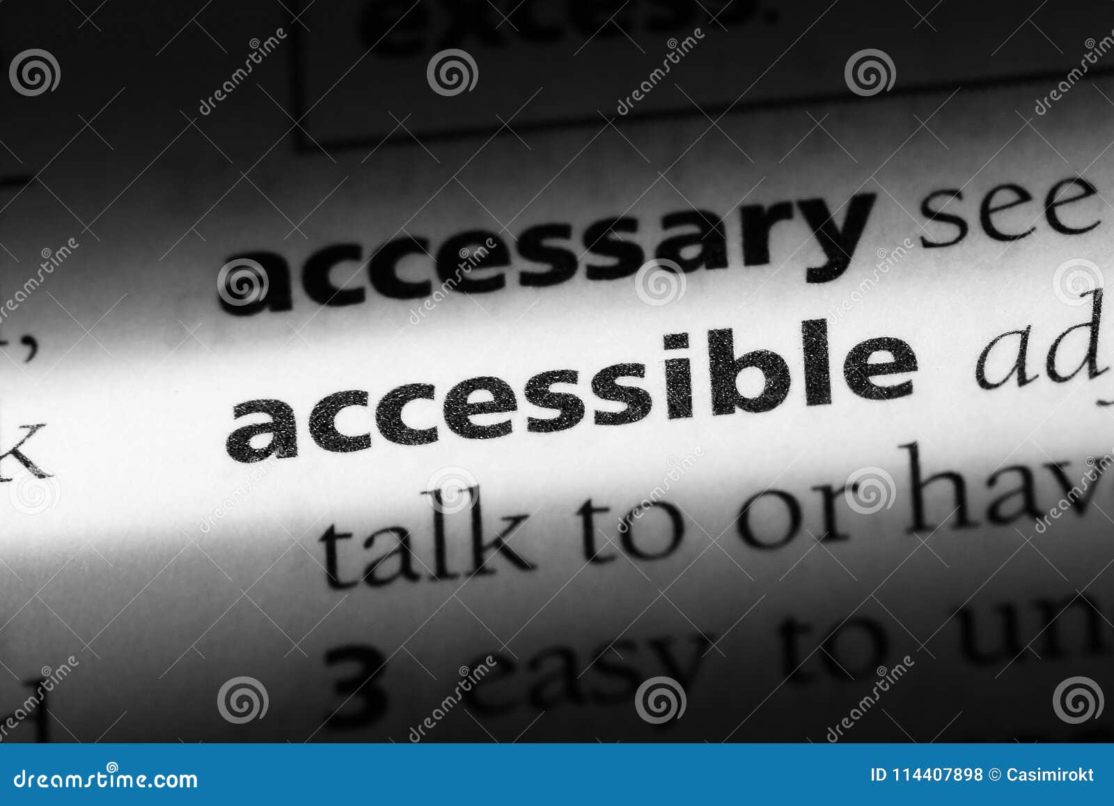 Accessible stock photo. Image of idea, definition, paper - 114407898