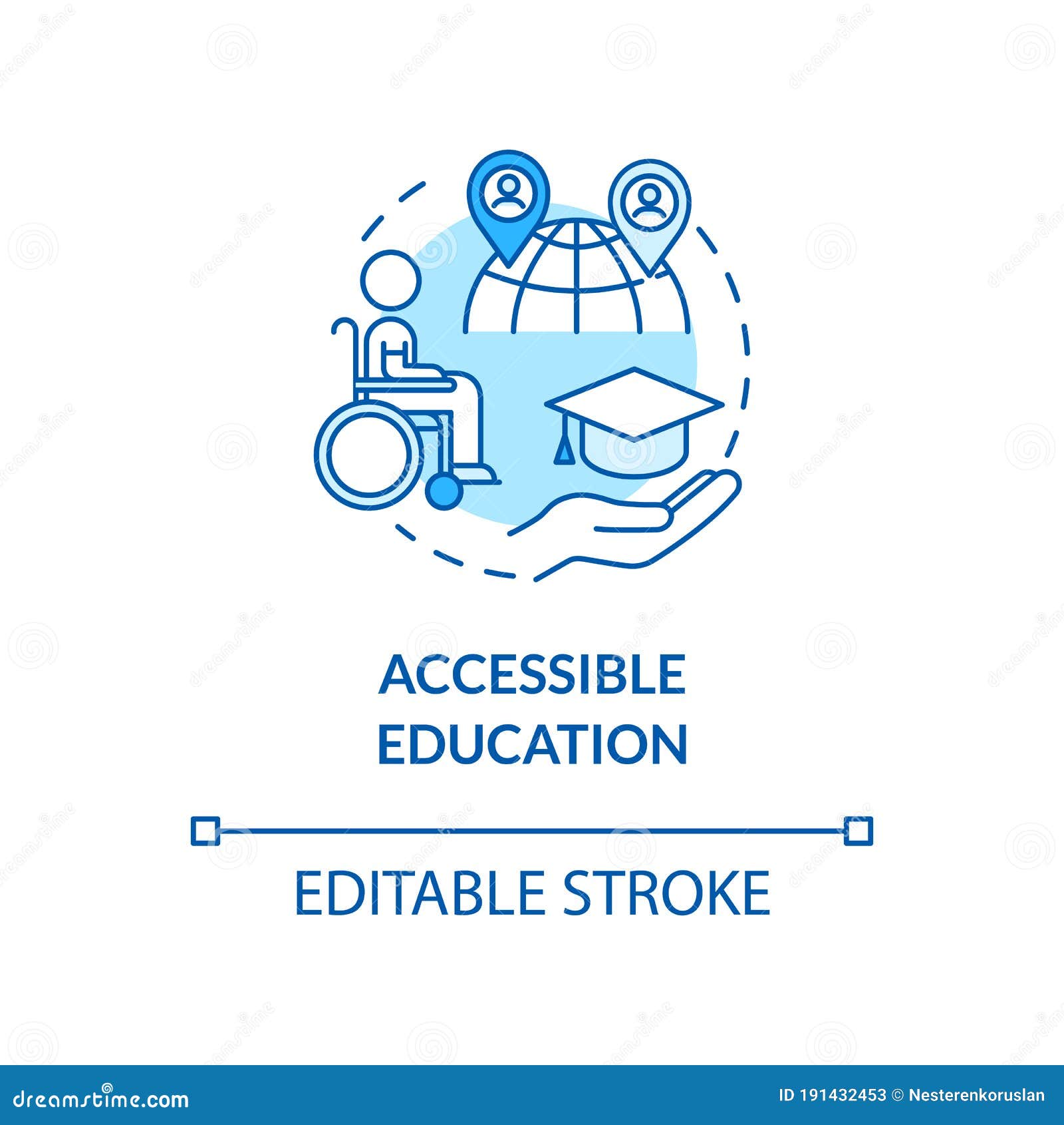 Accessible Education Concept Icon Stock Vector - Illustration of ...