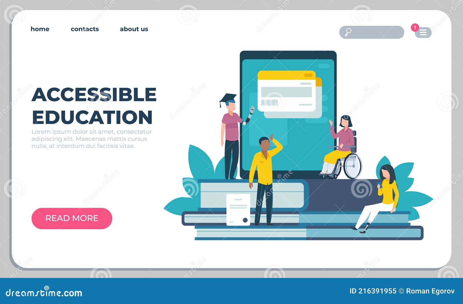 Accessible Education Landing Page. Online Learning for Disabled People ...