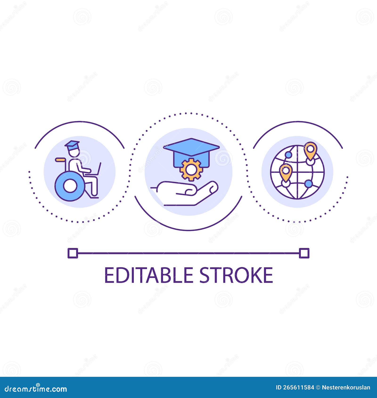 Accessible Education Loop Concept Icon Stock Vector - Illustration of ...