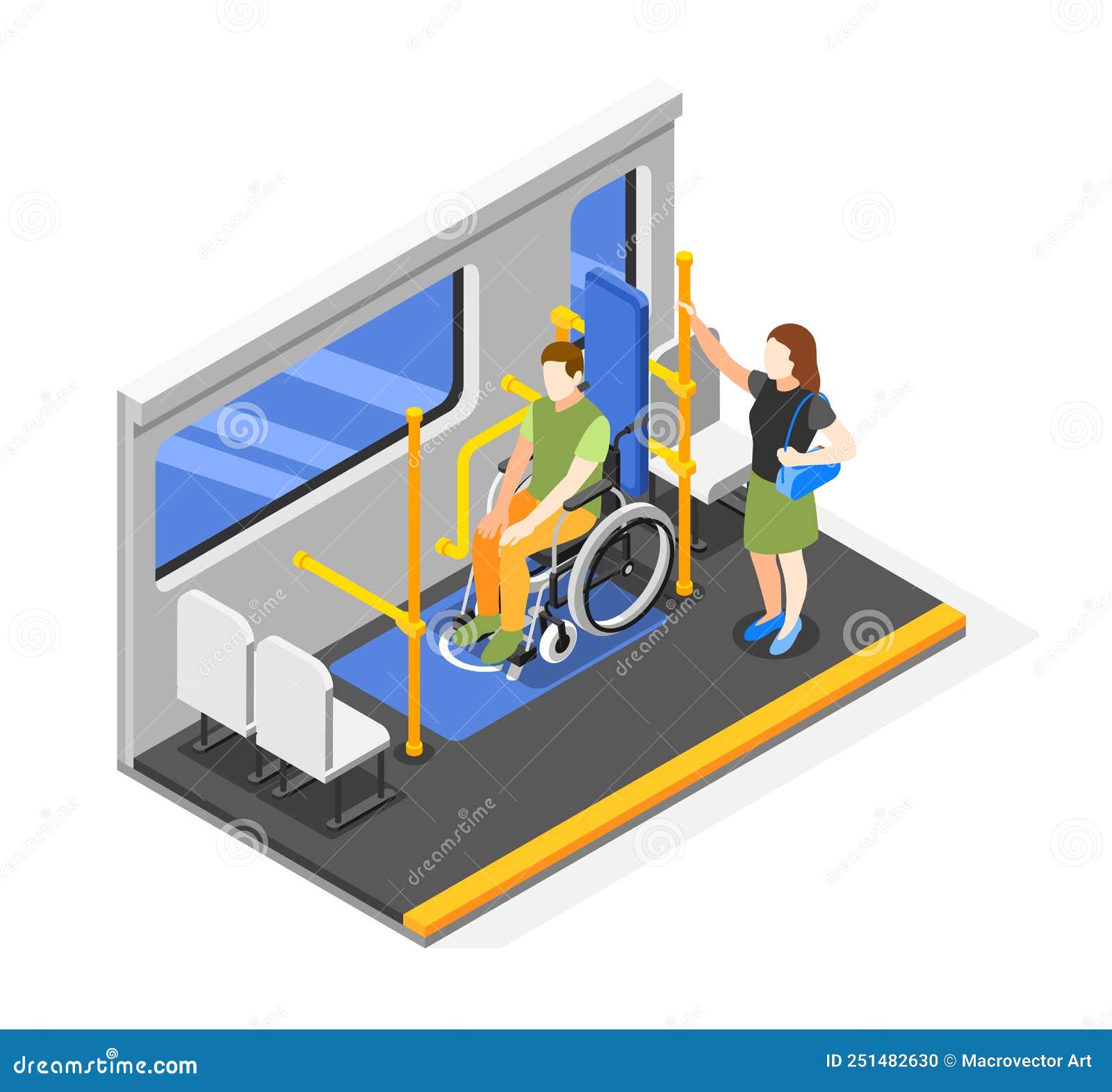 Accessible Environment Isometric Composition Stock Vector ...