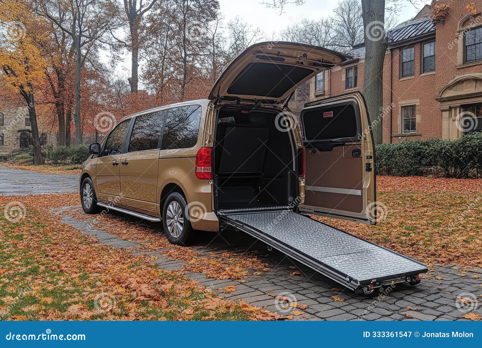 Accessible Minivan with Open Door and Extended Ramp Ready Stock ...