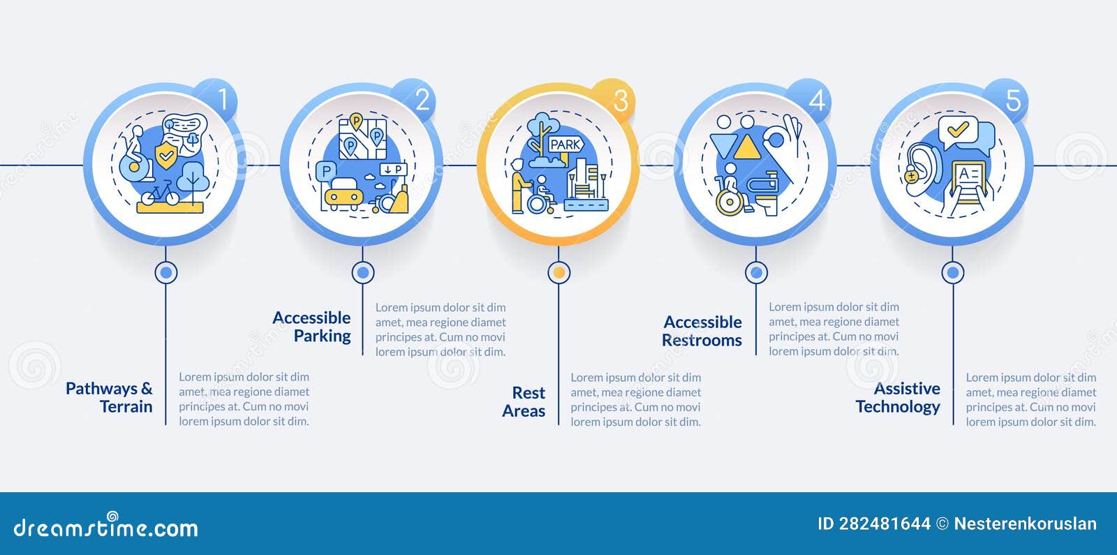 Accessible Outdoors Circle Infographic Template Stock Vector ...