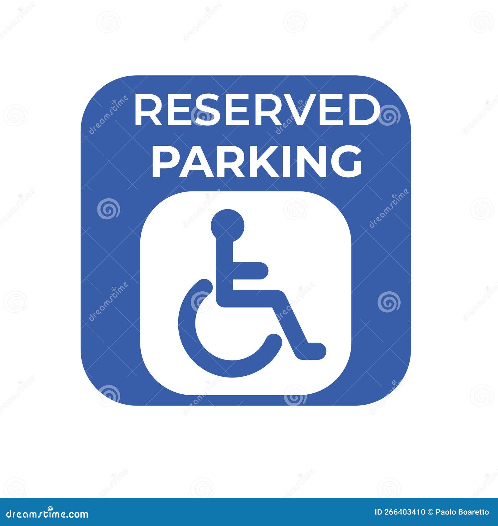 Accessible Parking Sign, Reserved Parking Sign, Vector Ilustration ...