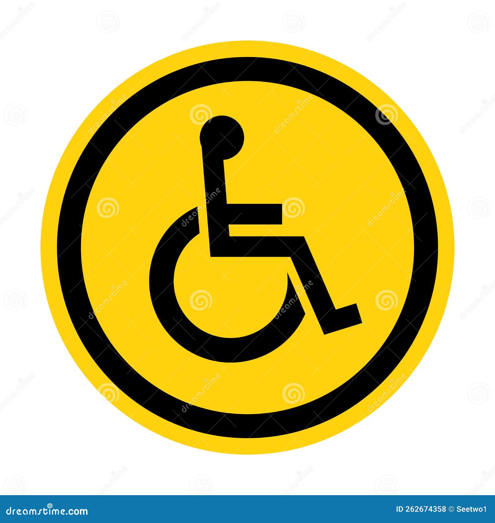 Accessible Parking Sign on White Background Stock Vector - Illustration ...