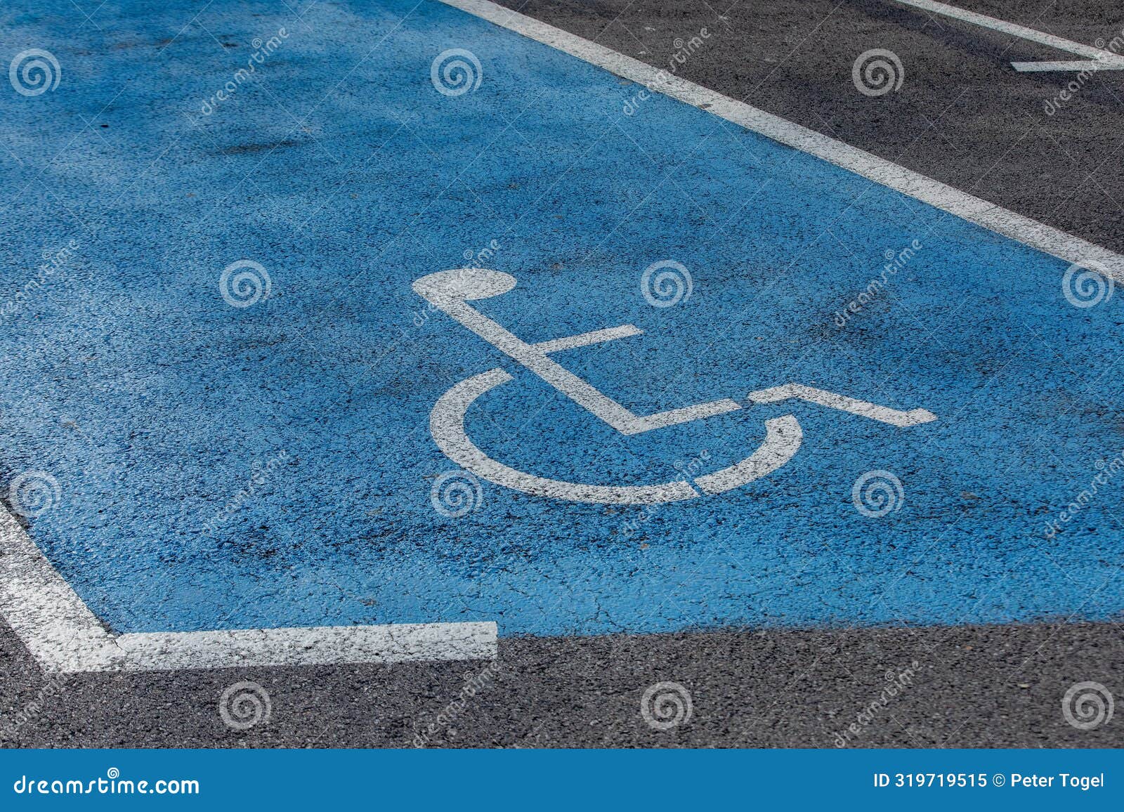 Accessible Parking Space for Disabled Drivers in Urban Setting Stock ...