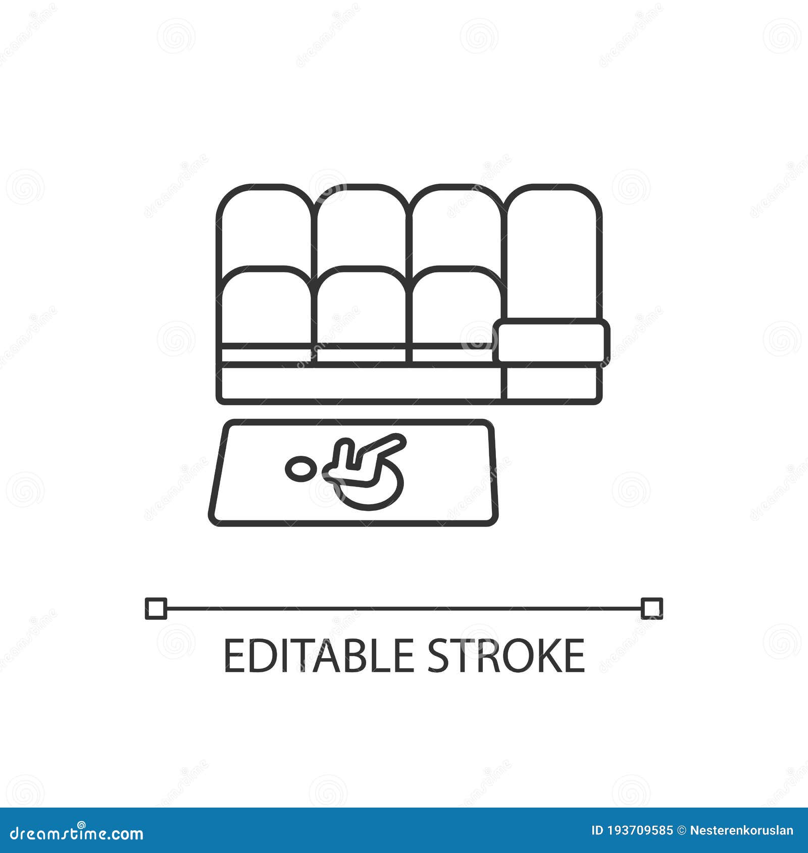 Seating Icon On White Background. Simple Element Illustration From ...