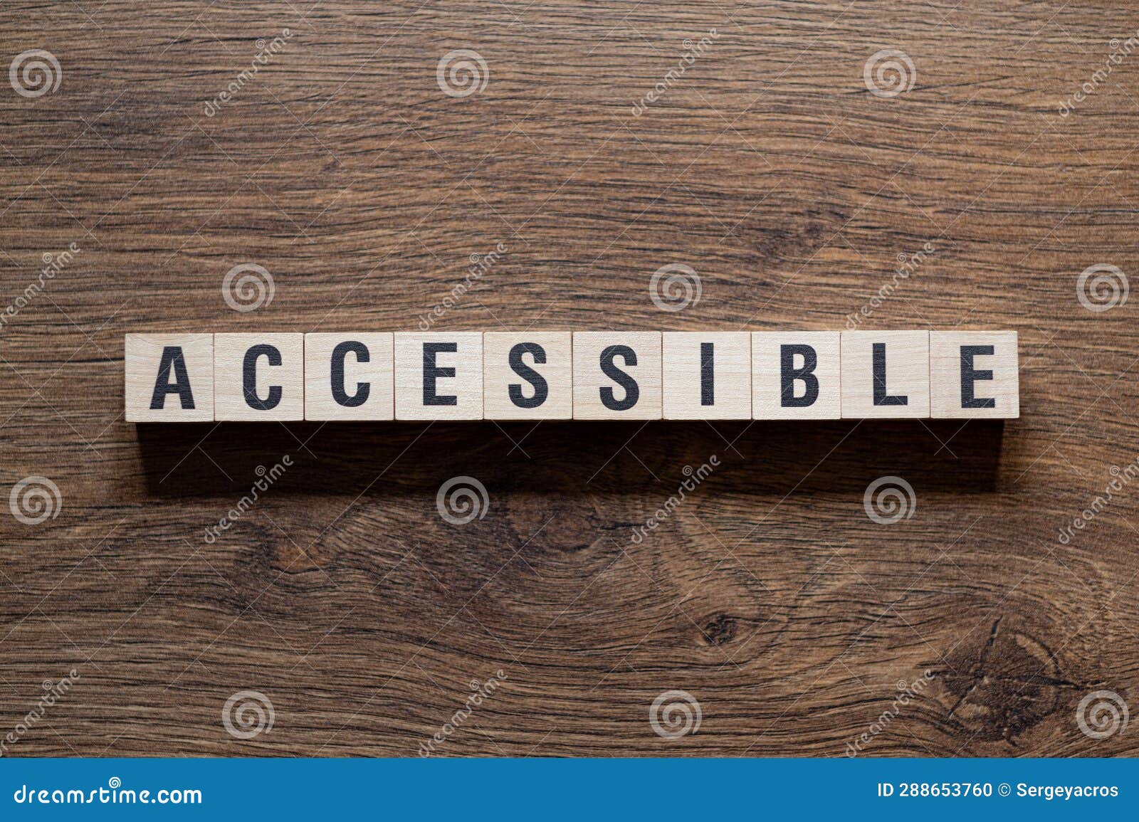 Accessible - Word Concept on Building Blocks, Text Stock Photo - Image ...