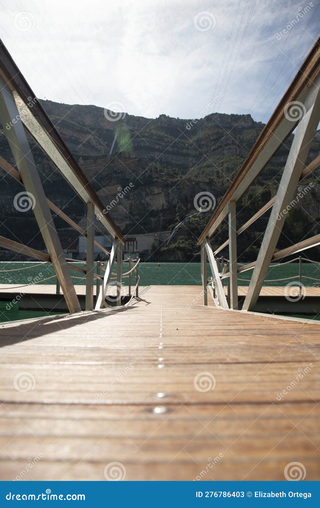 Accessing the Jetty from the Bridge Stock Image - Image of landmark ...