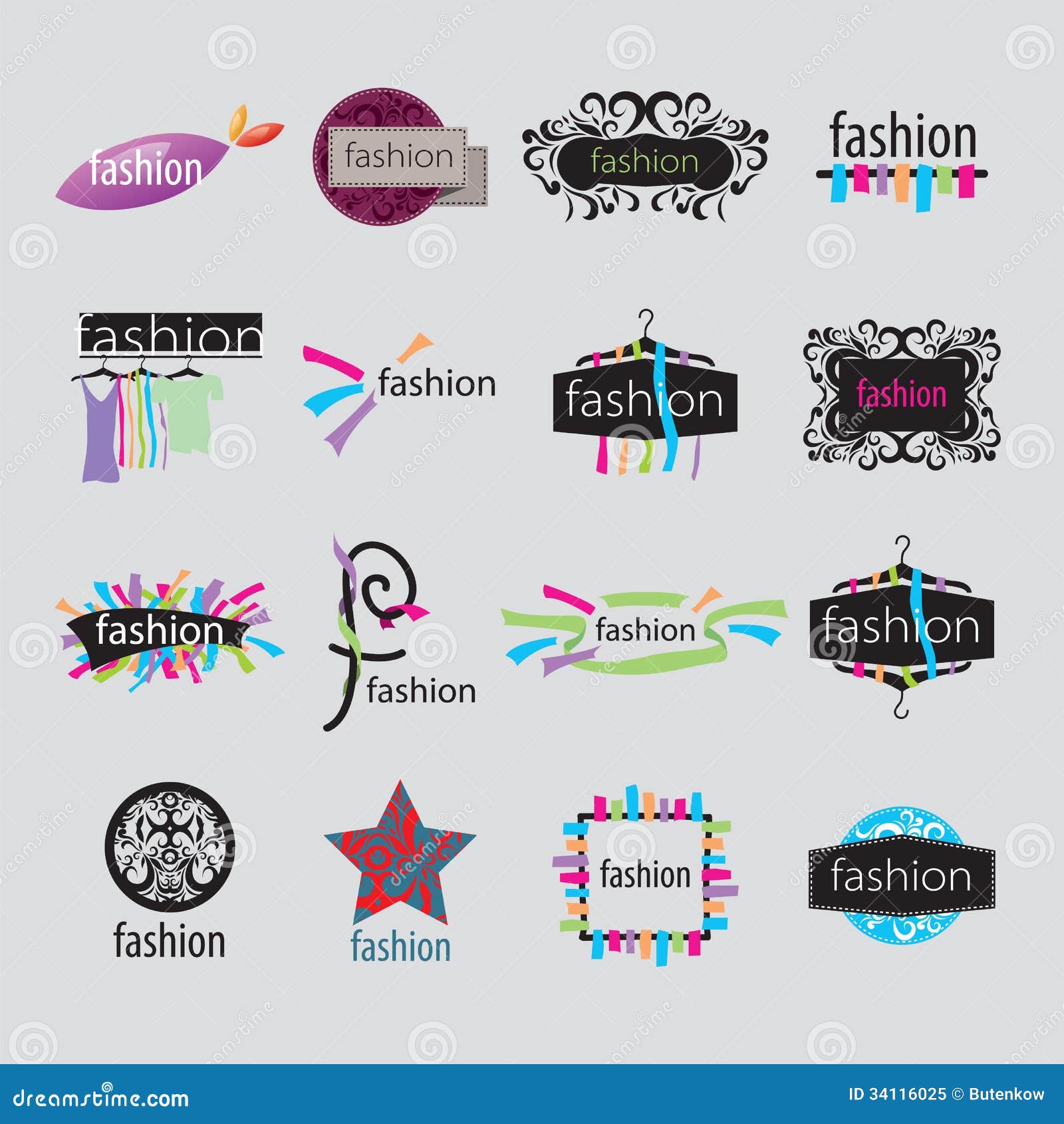 Accessoires De Mode De Logos De Vecteur Illustration de Vecteur ...