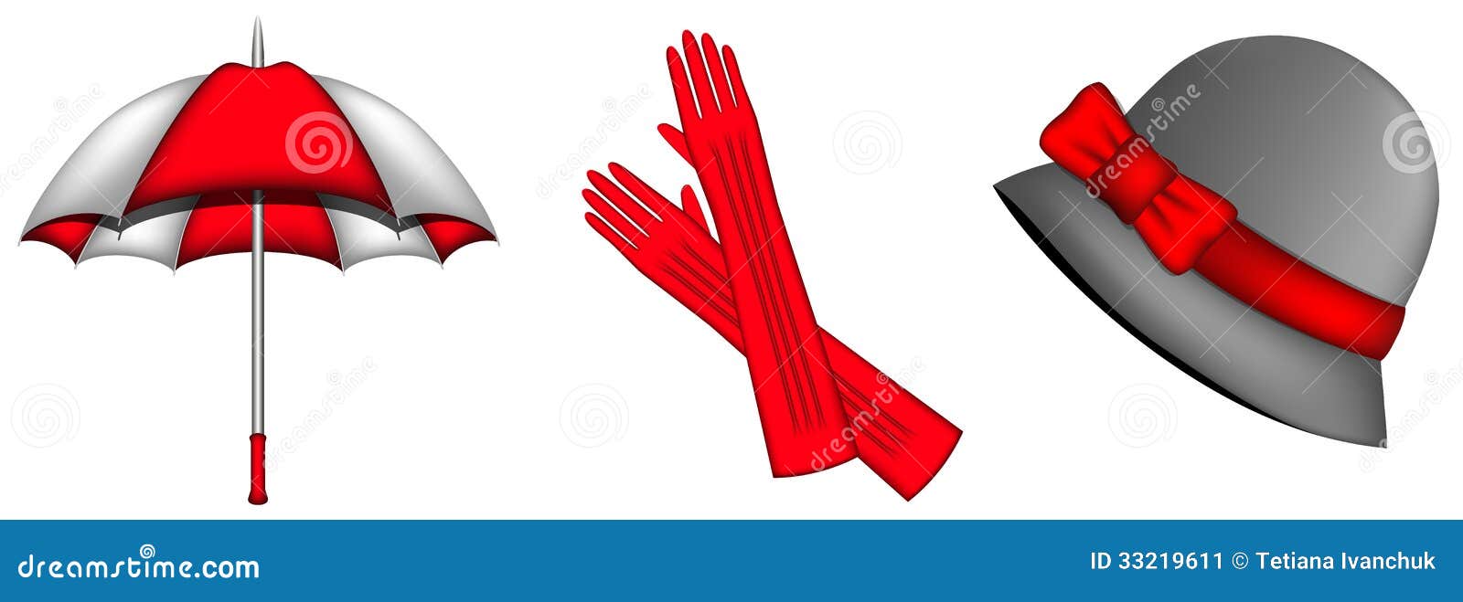 Accessoires Rouges Pendant Des Saisons Froides Illustration de Vecteur ...