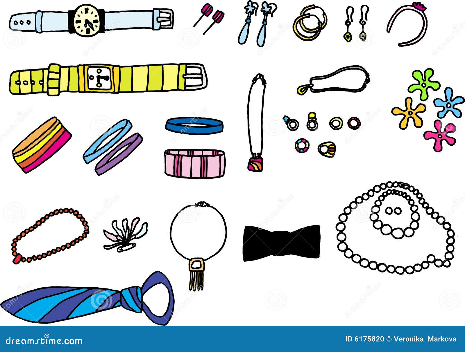 Accessories stock vector. Illustration of chaplet, torque - 6175820