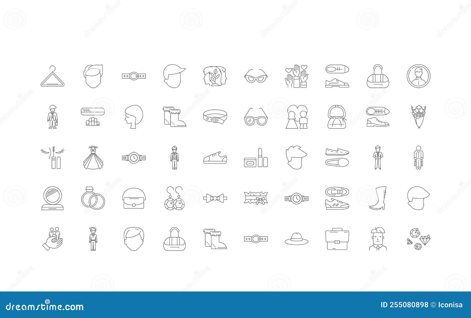 Accessories Concept Illustration, Linear Icons, Line Signs Set, Vector ...