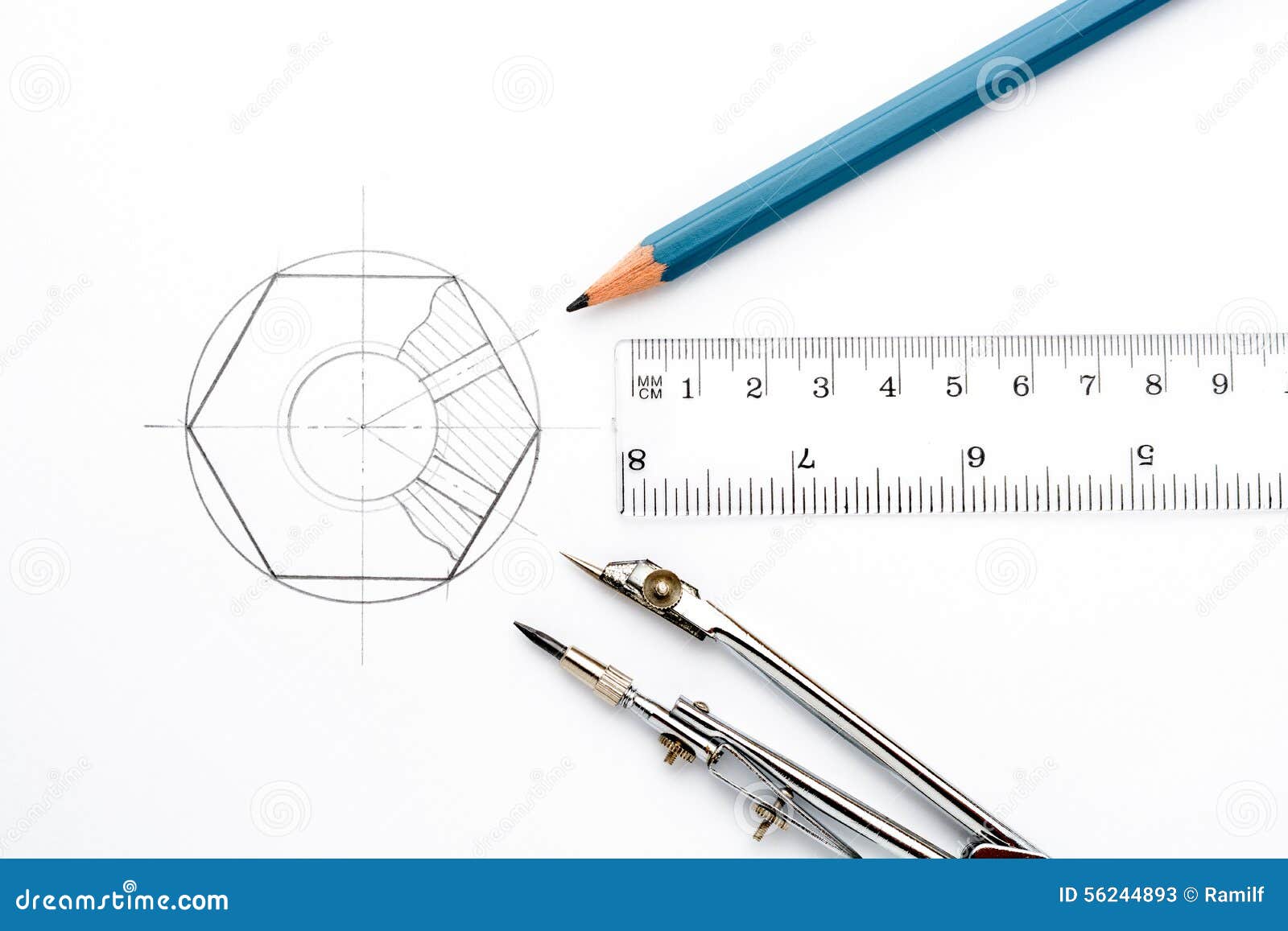 Accessories for drawing stock image. Image of drawing - 56244893