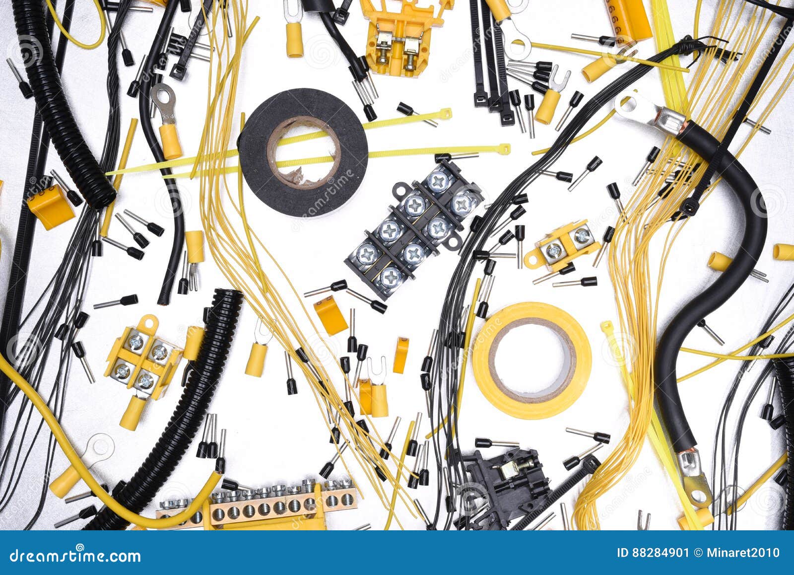 Accessories for Electrical Installations Stock Image - Image of cable ...