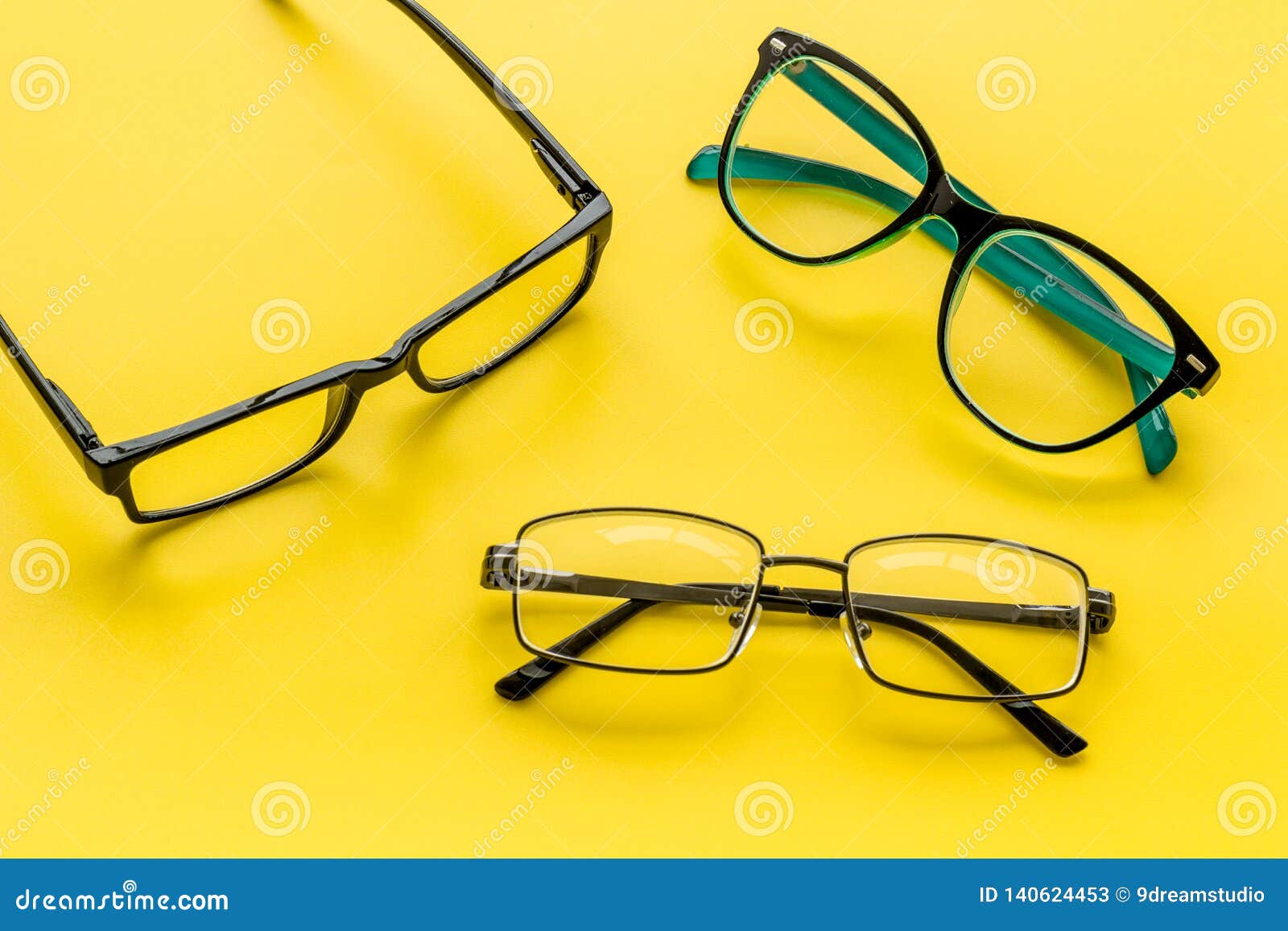 Accessories for Eyes. Glasses with Transparent Lenses and Different ...