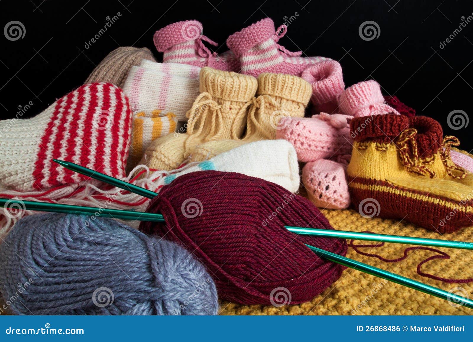 Accessories handmade wool stock photo. Image of hobby - 26868486