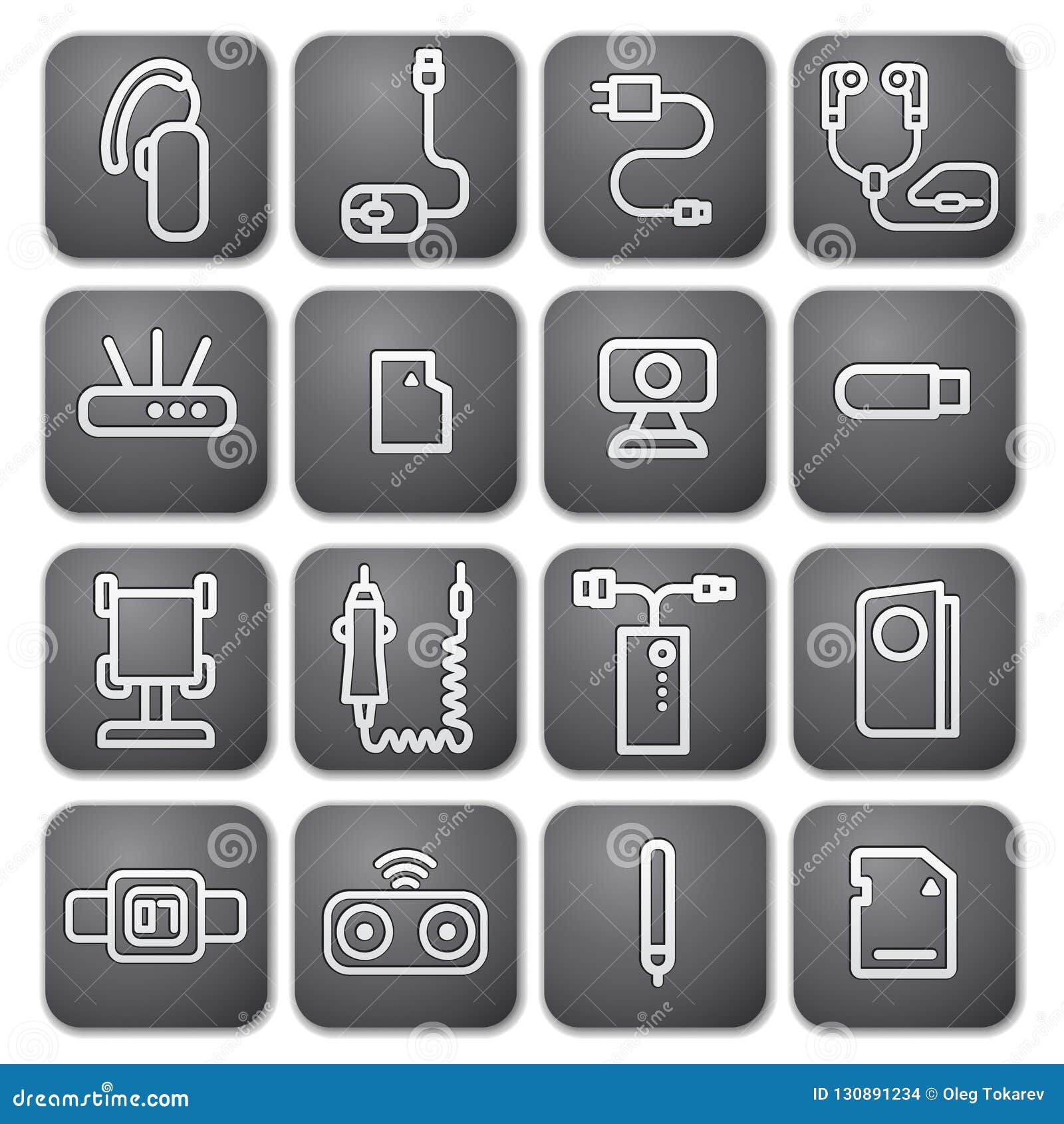 Accessories Icons for Mobile Stock Vector - Illustration of case ...