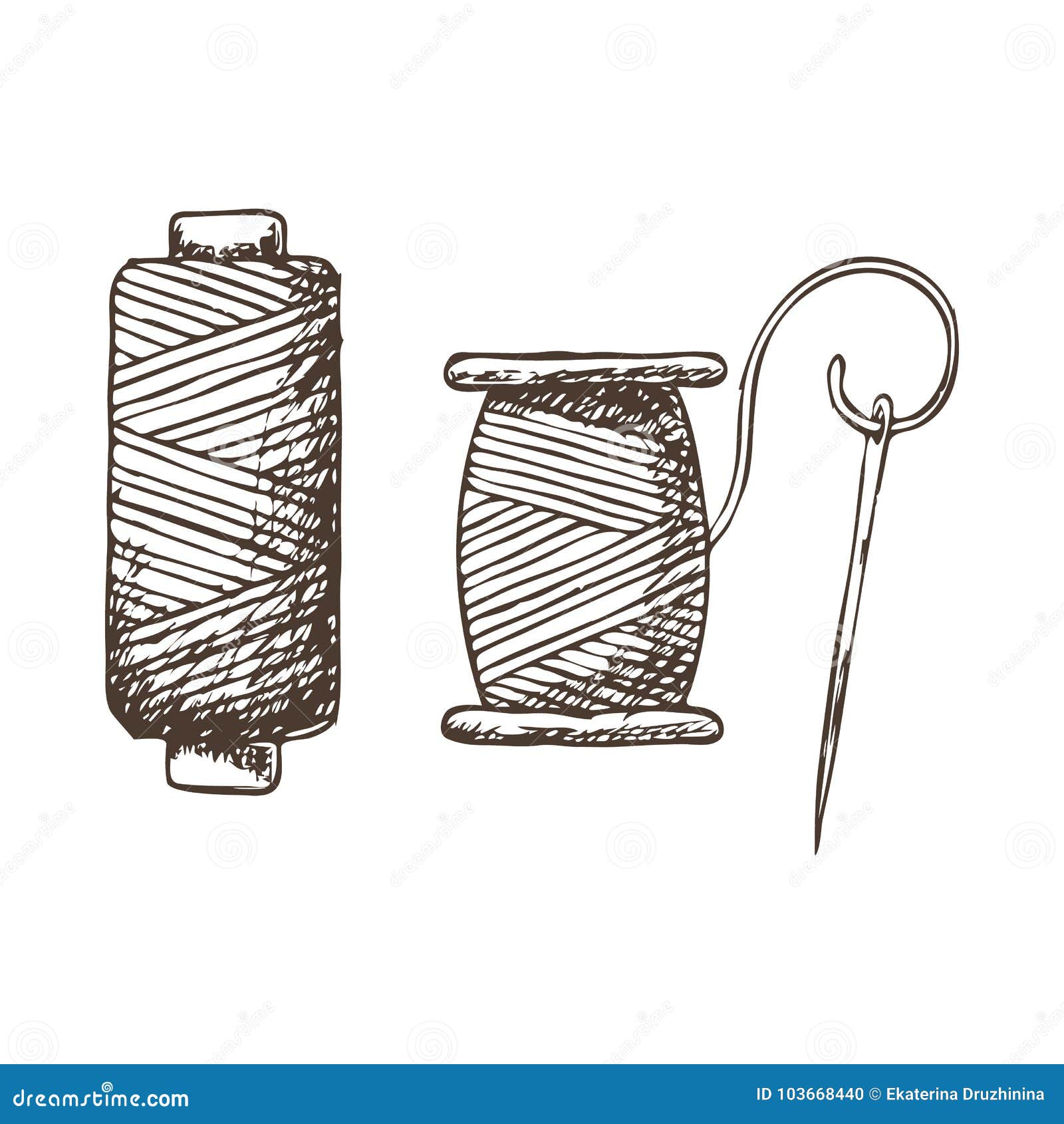 Accessories for needlework stock vector. Illustration of roll - 103668440