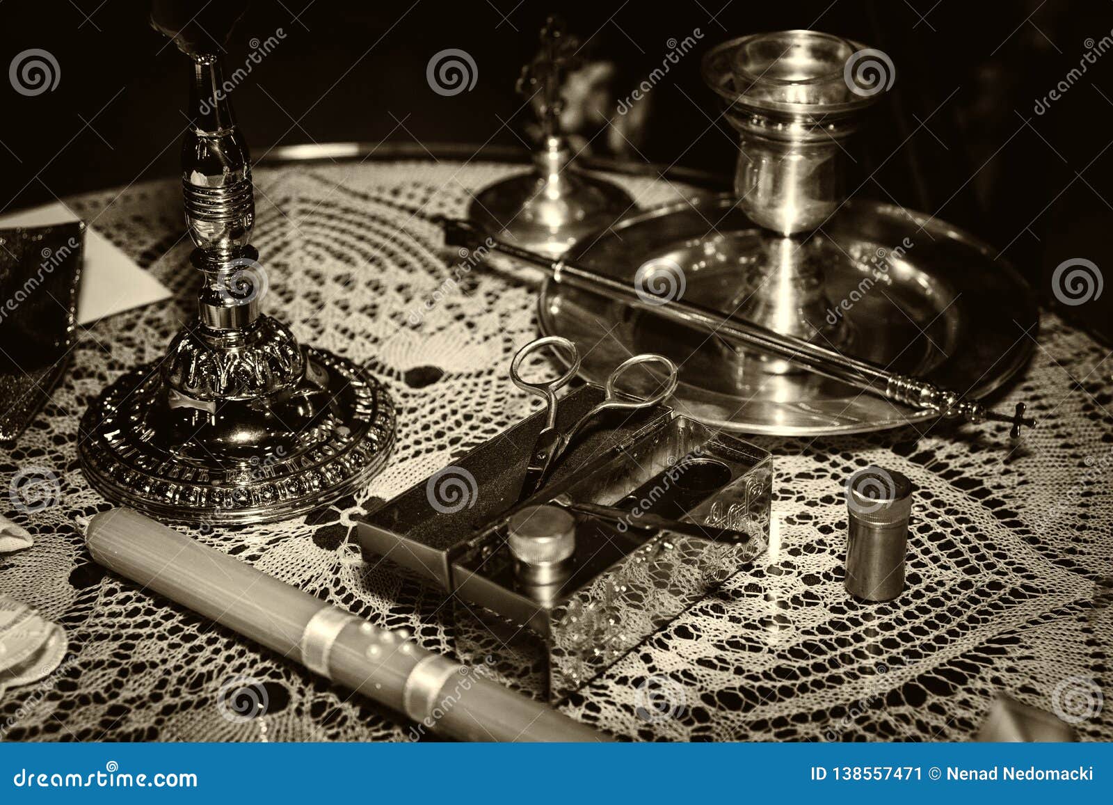 Accessories of a Priest for Christian Baptism Stock Image - Image of ...