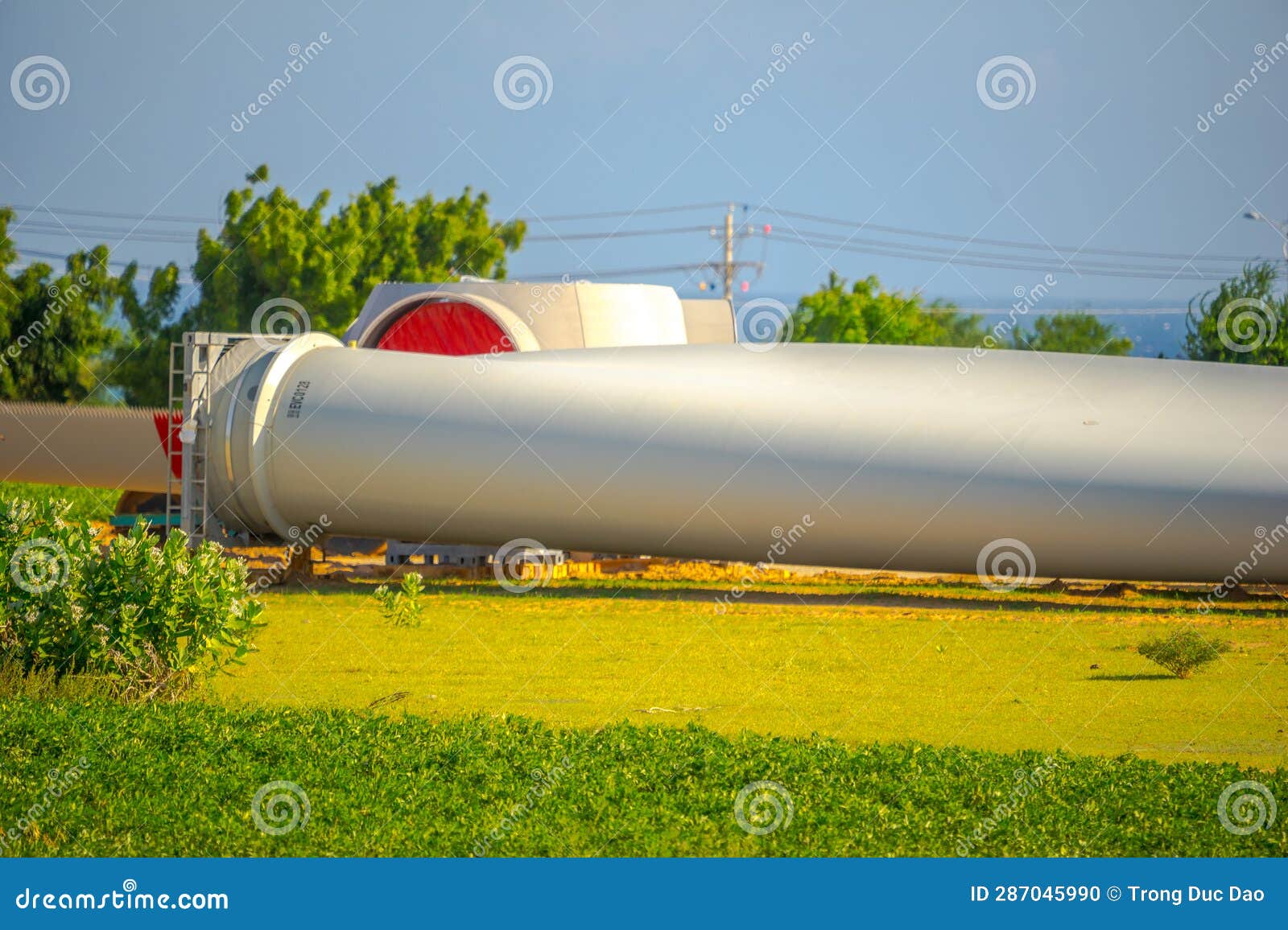 Accessories To Prepare To Build a Wind Power in Ninh Thuan Stock Photo ...