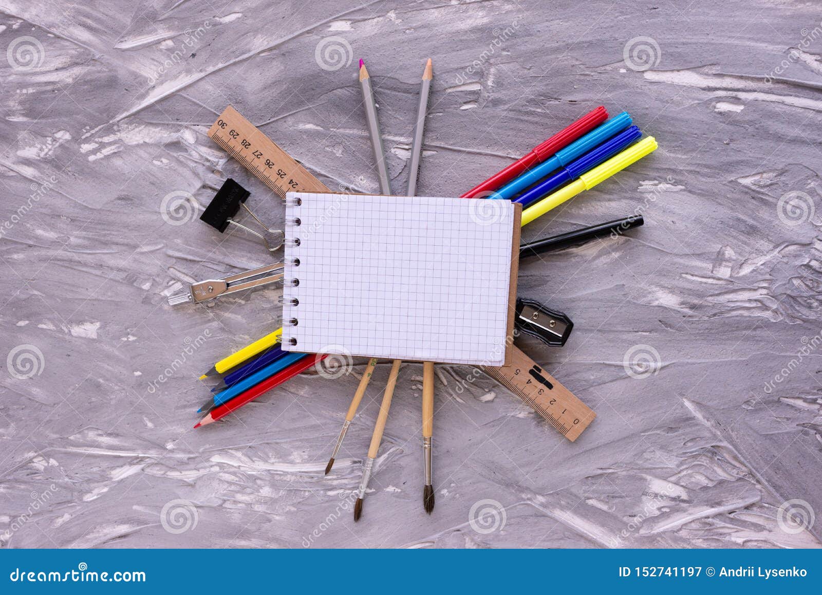 Accessories. Writing Materials Stock Image - Image of objects, desktop ...